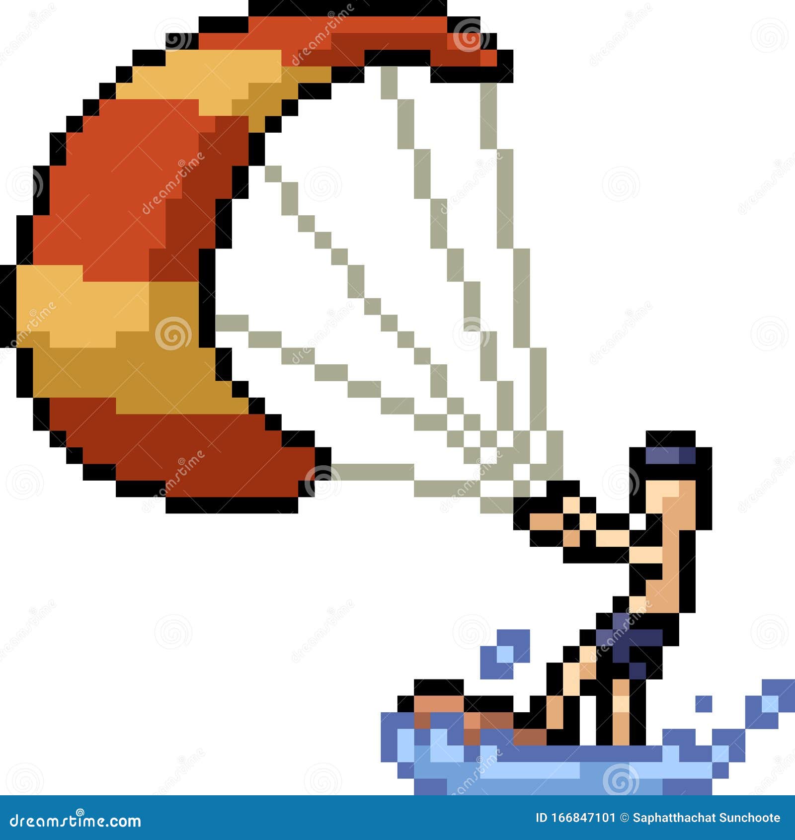 Vector Pixel Art Beach Vacation Stock Vector - Illustration of vacation ...