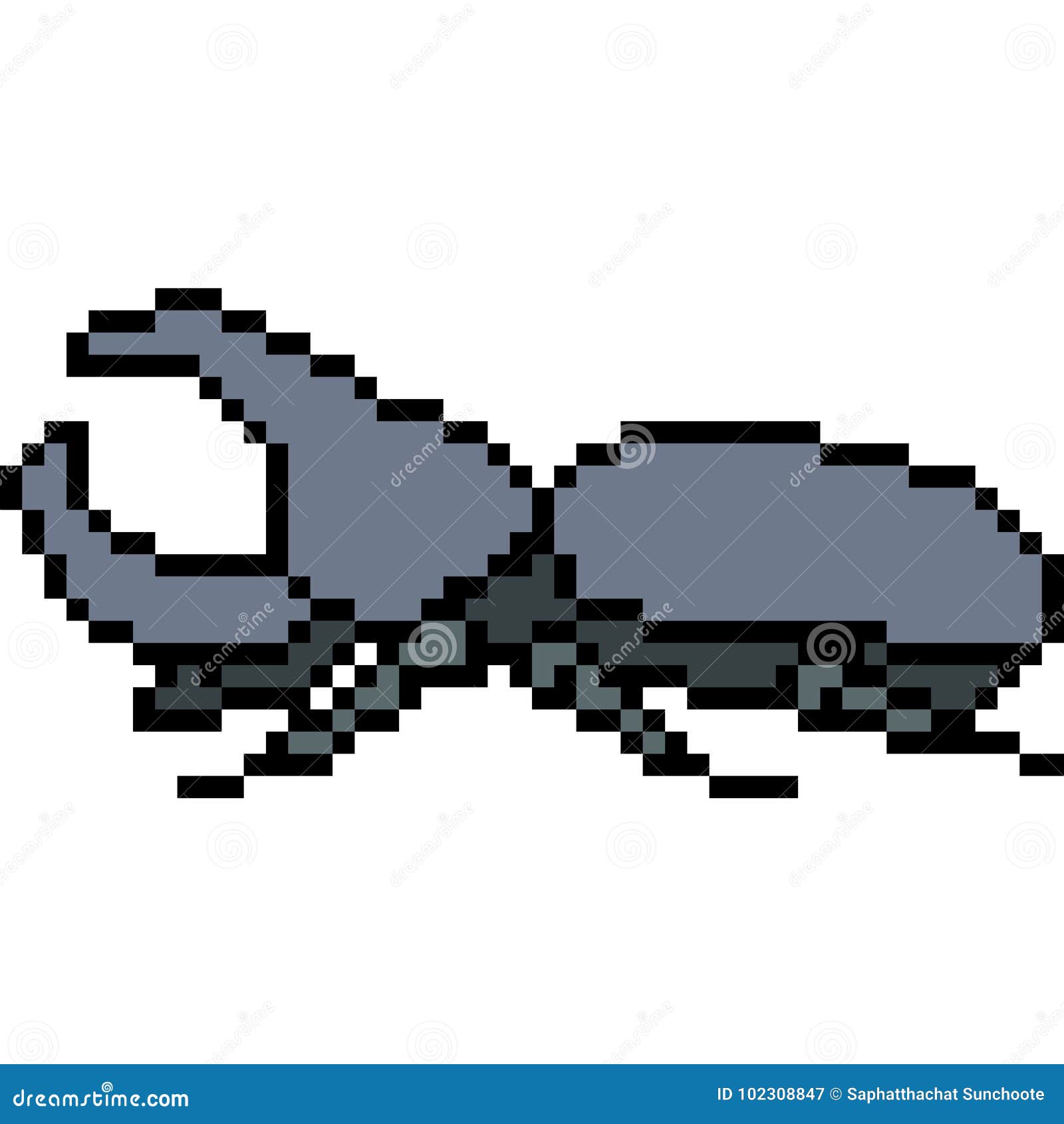 Vector pixel art beetle stock vector. Illustration of cartoon - 102308847