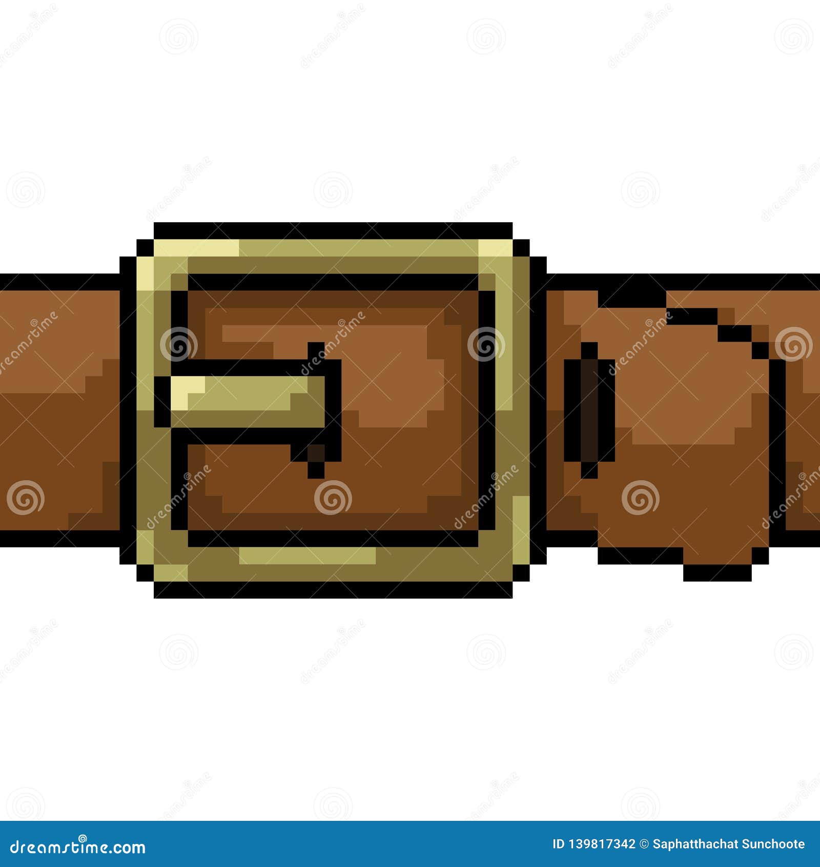 Vector pixel art belt stock vector. Illustration of cartoon - 139817342