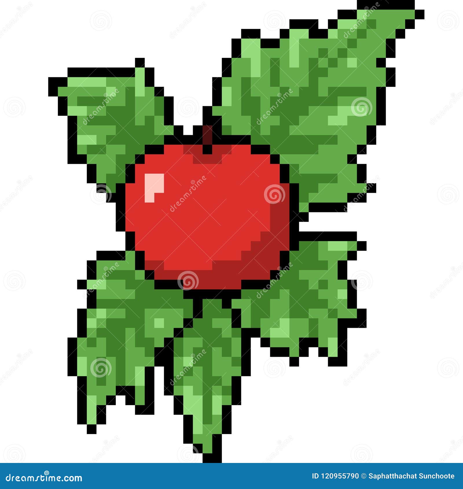 Vector Pixel Art Berry Fresh Stock Vector - Illustration of isolated ...