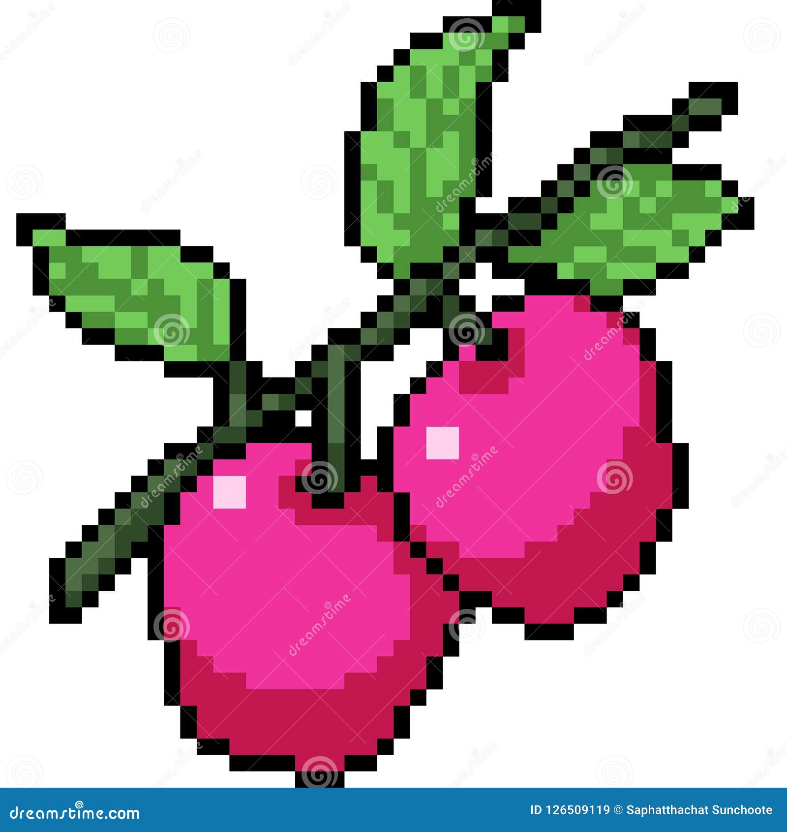 Vector pixel art berry stock vector. Illustration of cherry - 126509119
