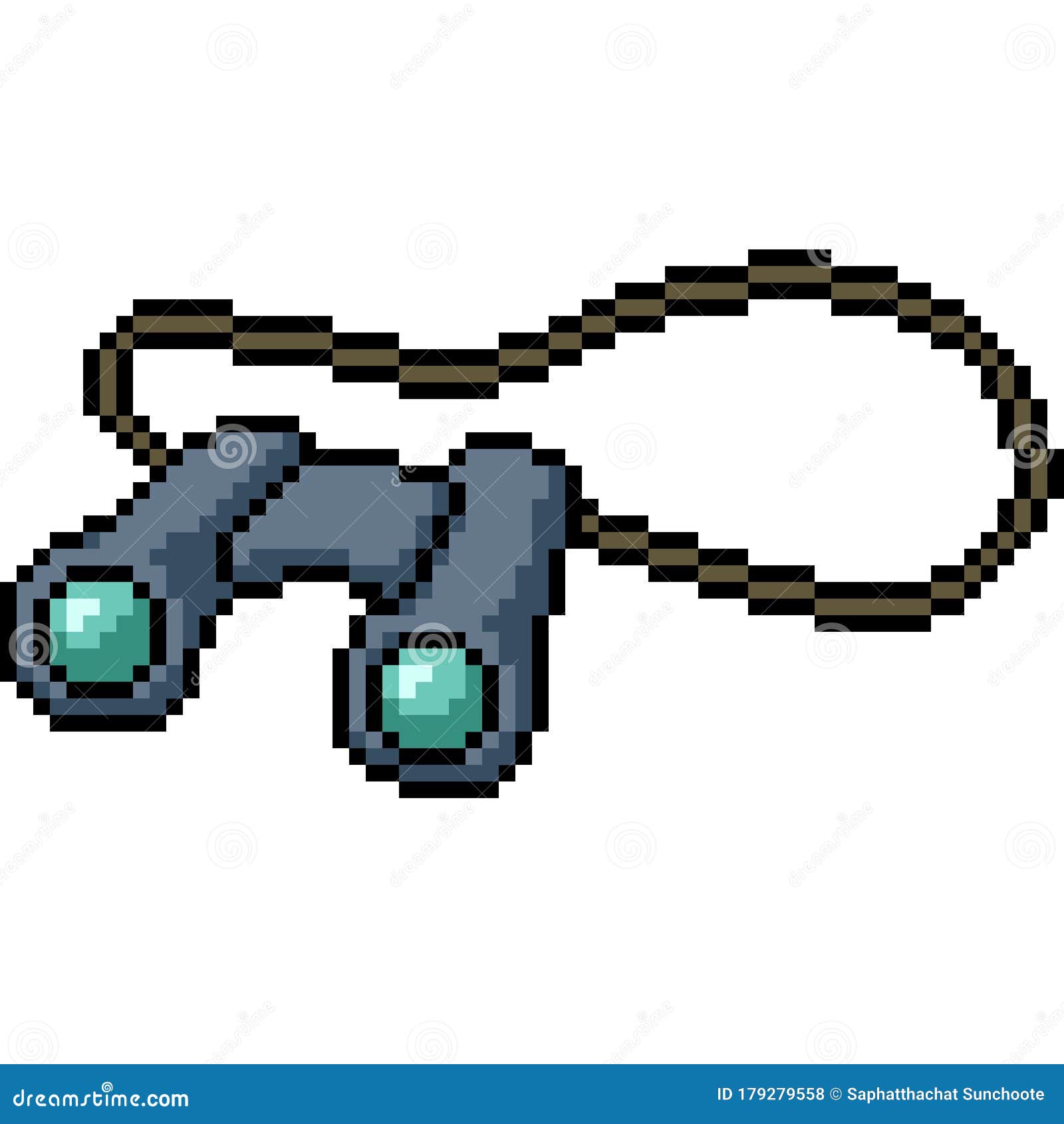 Vector Pixel Art Binoculars Stock Vector - Illustration of look, scope ...