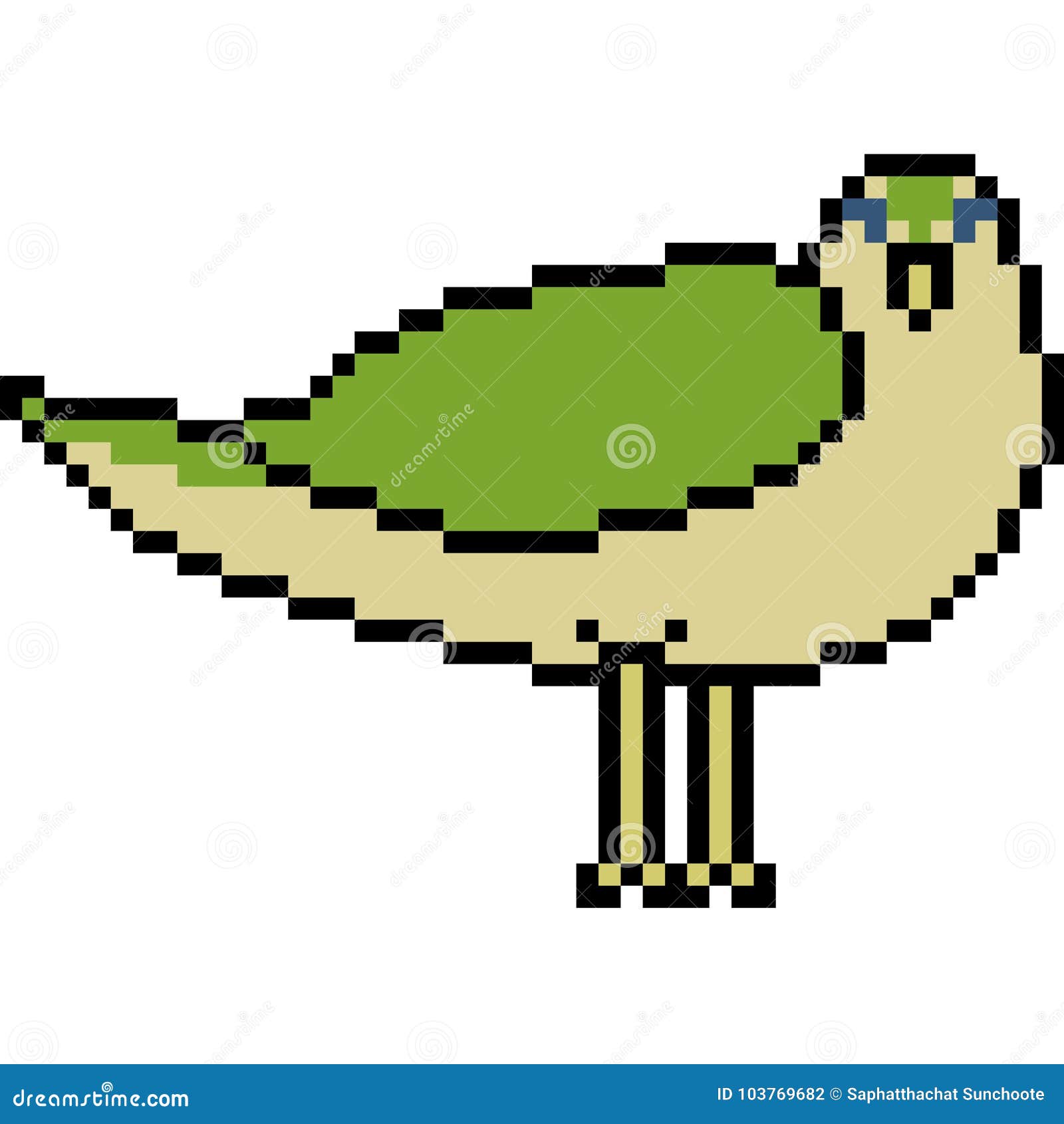 Vector pixel art bird stock vector. Illustration of cartoon - 103769682