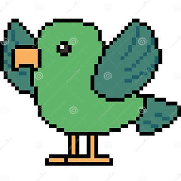 Vector pixel art bird stock vector. Illustration of animal - 103769882