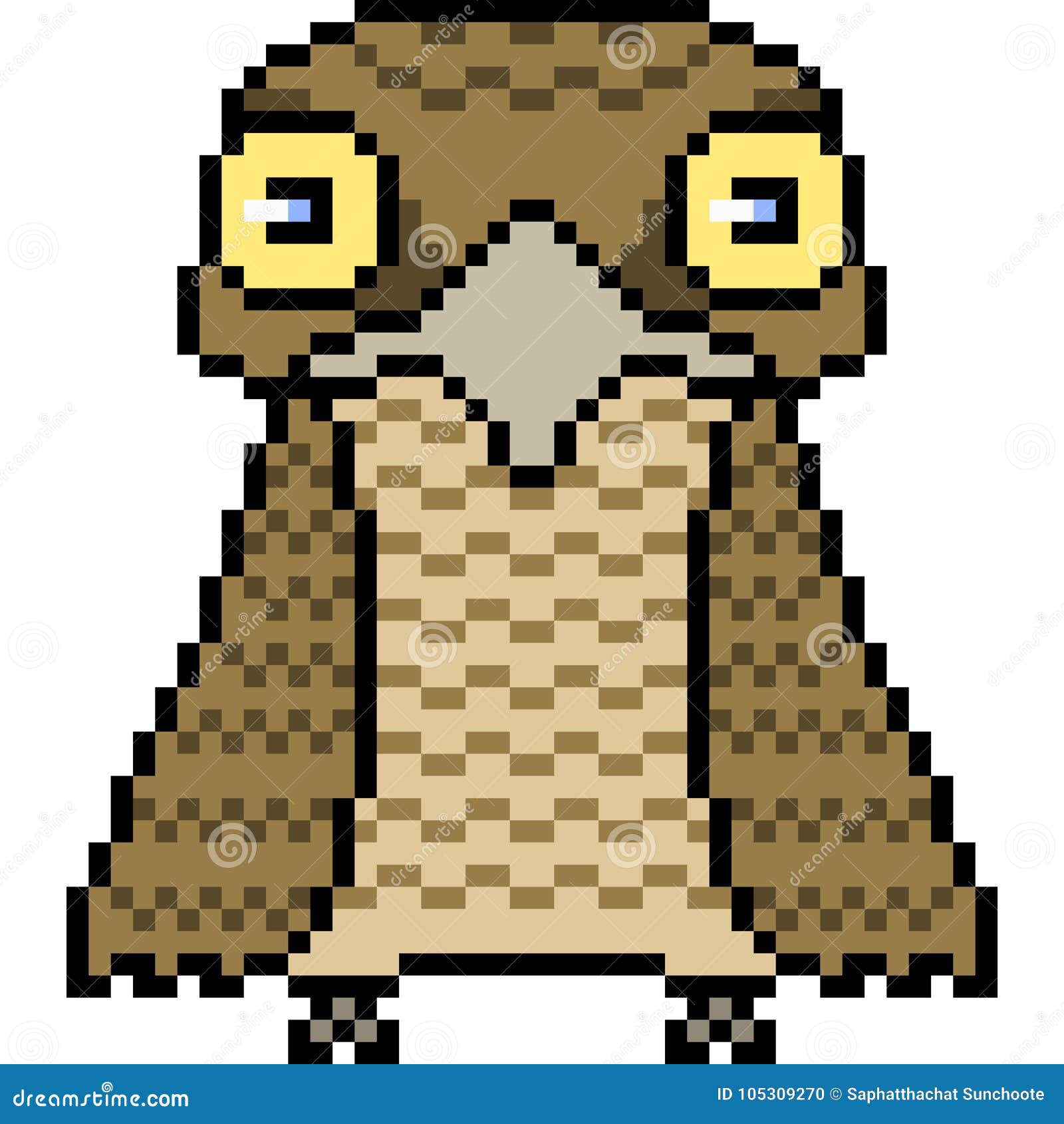 Vector Pixel Art Bird Stand Stock Vector - Illustration of isolated ...