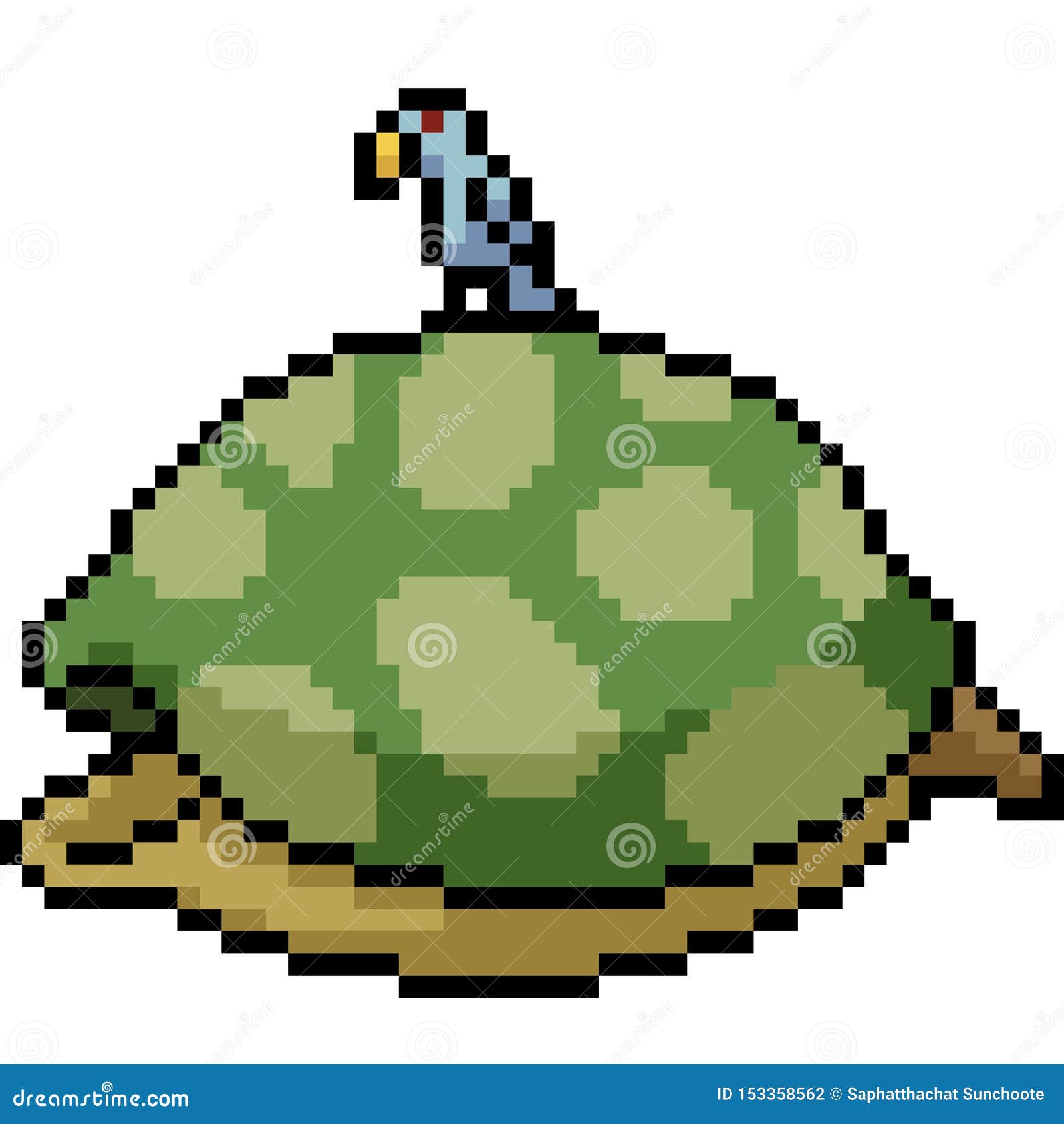 Vector Pixel Art Bird Turtle | CartoonDealer.com #153358562