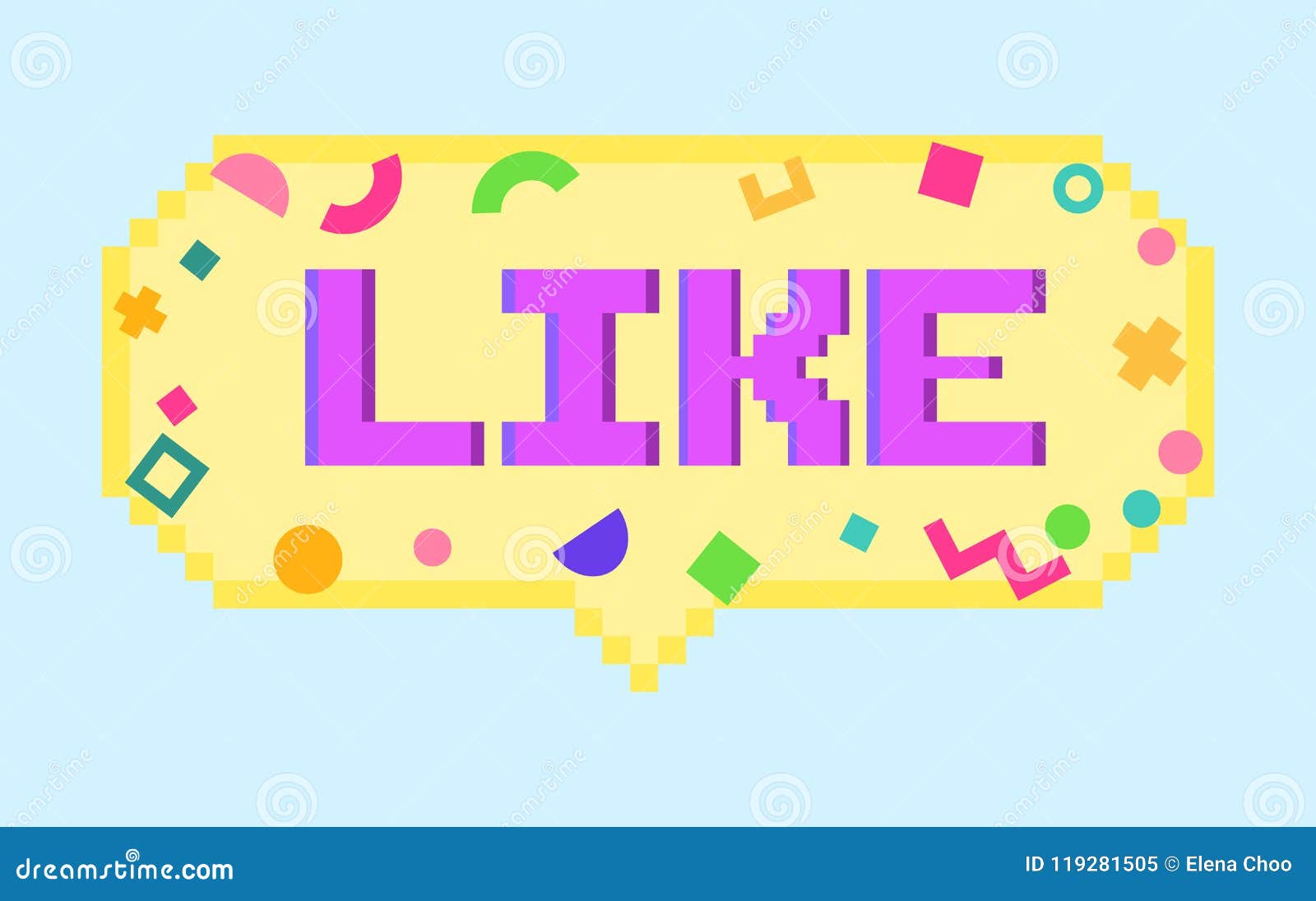 Vector Pixel Art 8bit Like Sticker Stock Vector - Illustration of flat ...