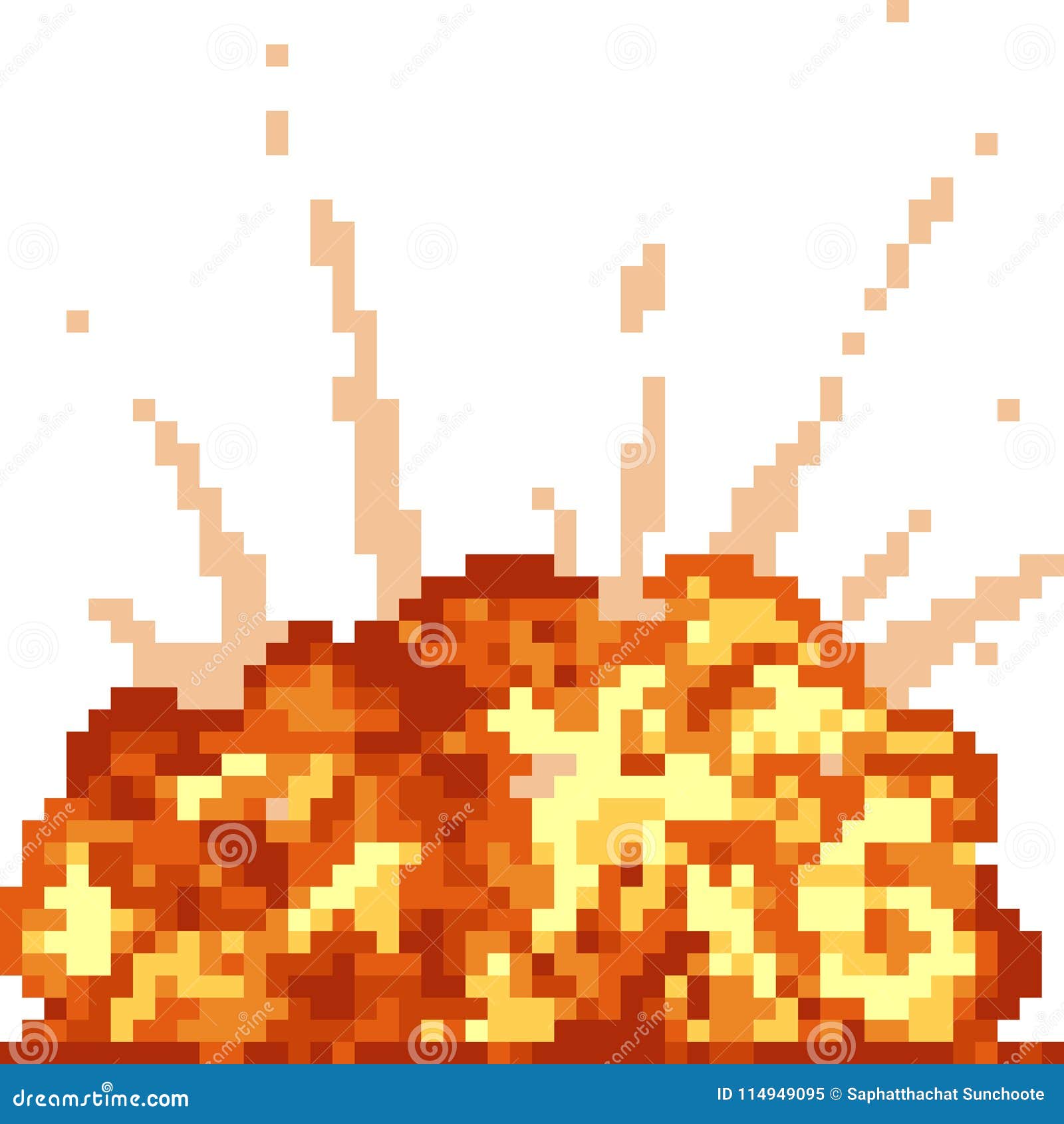 Vector Pixel Art Bomb Blast Stock Vector - Illustration of nuclear ...