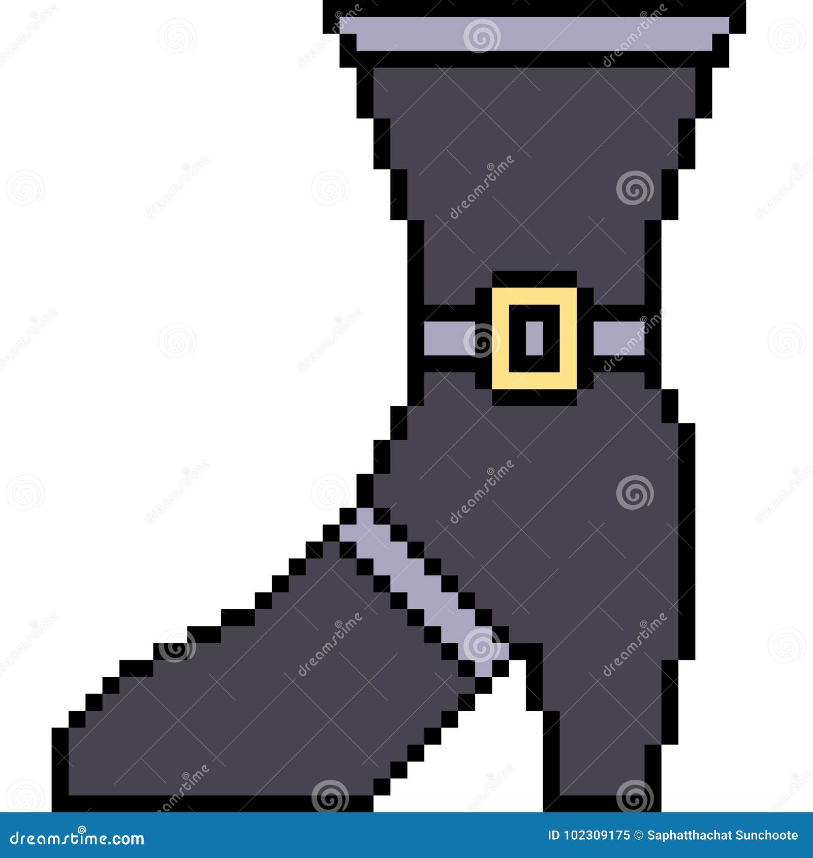 Vector pixel art boot stock vector. Illustration of cartoon - 102309175