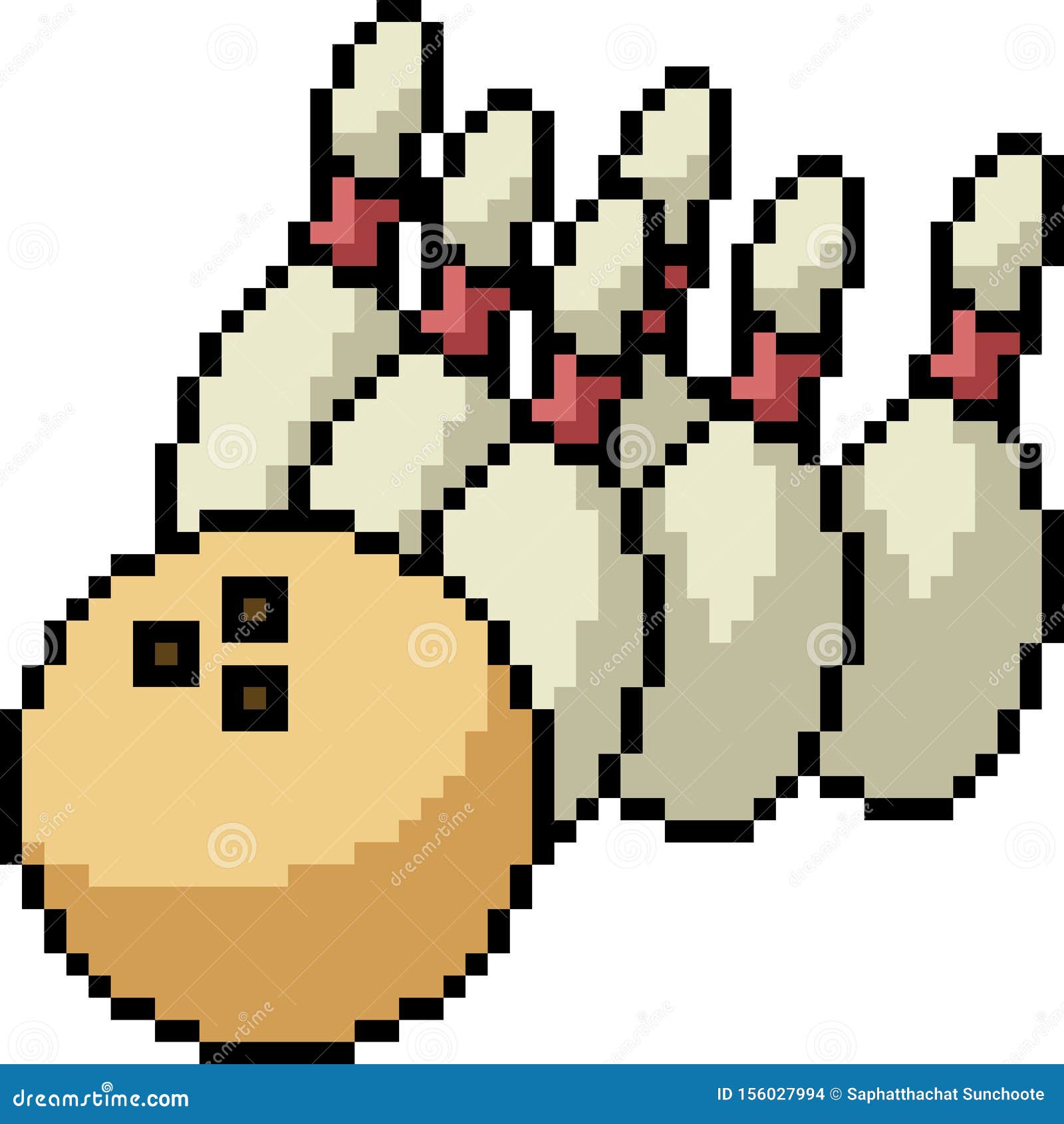 Vector pixel art bowling stock vector. Illustration of cute - 156027994