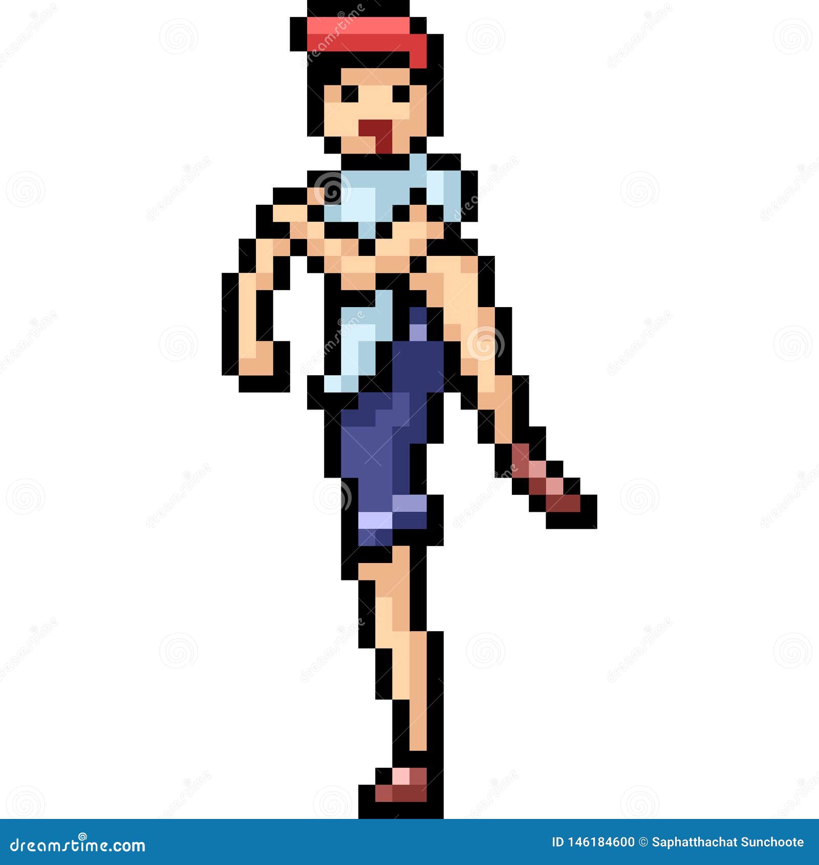 Vector pixel art boy stock vector. Illustration of doodle - 146184600