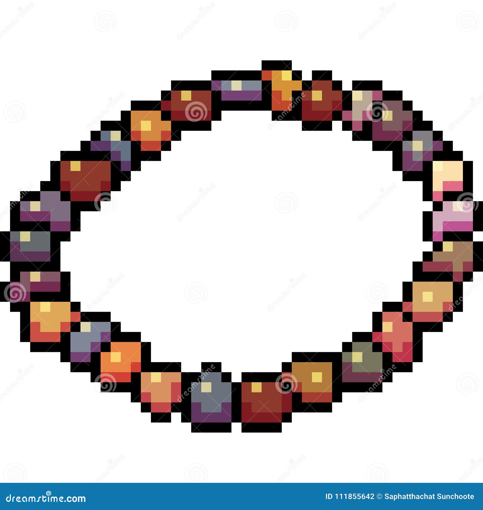 Vector pixel art bracelet stock vector. Illustration of isolated ...