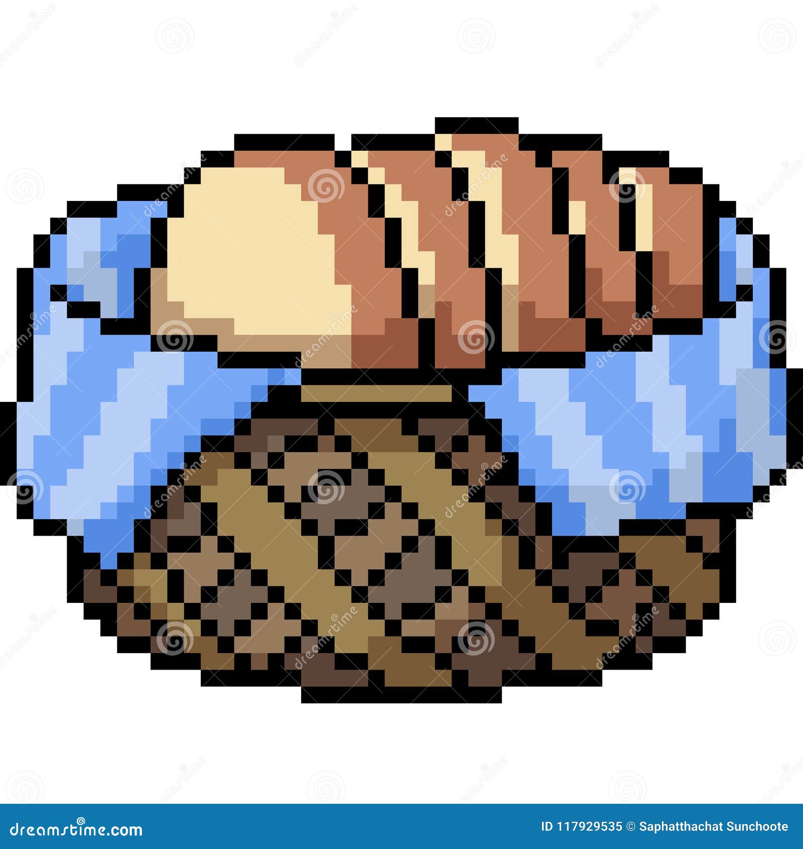 Vector pixel art bread stock vector. Illustration of restaurant - 117929535