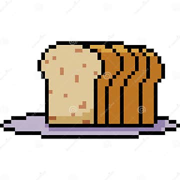 Vector pixel art bread stock vector. Illustration of breakfast - 165290161