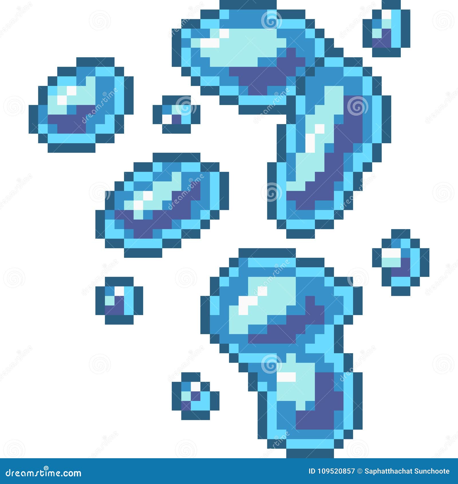 Vector pixel art bubble stock vector. Illustration of cartoon - 109520857
