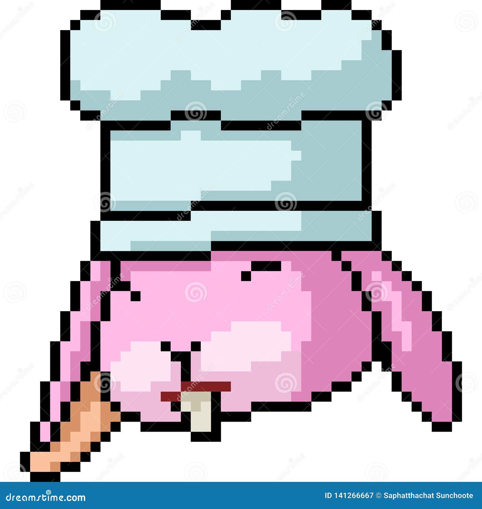 Vector pixel art bunny stock vector. Illustration of pixel - 141266667