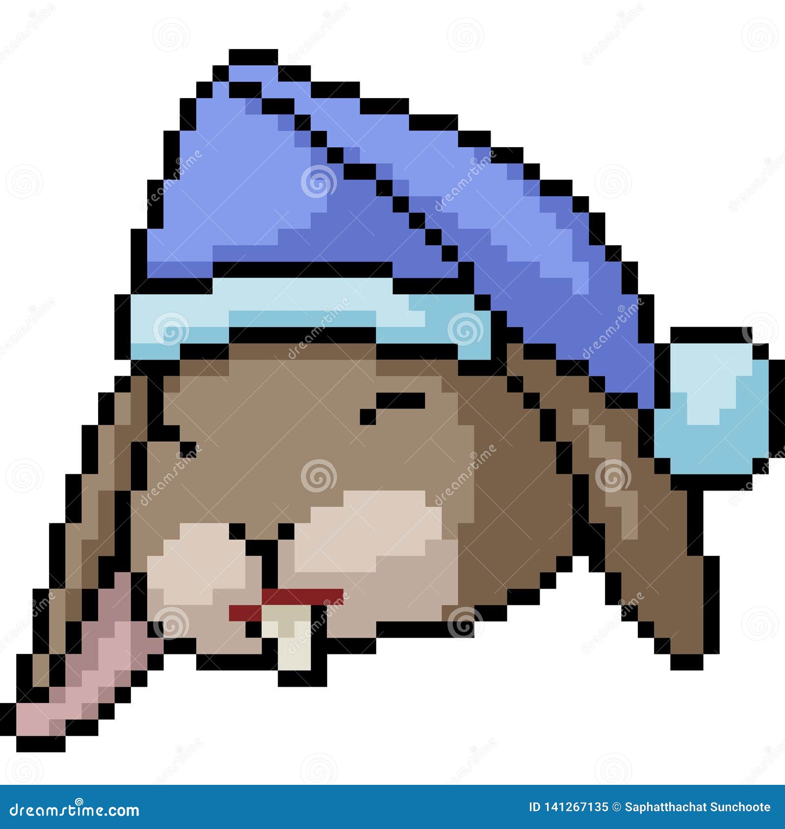 Vector pixel art bunny stock vector. Illustration of vector - 141267135