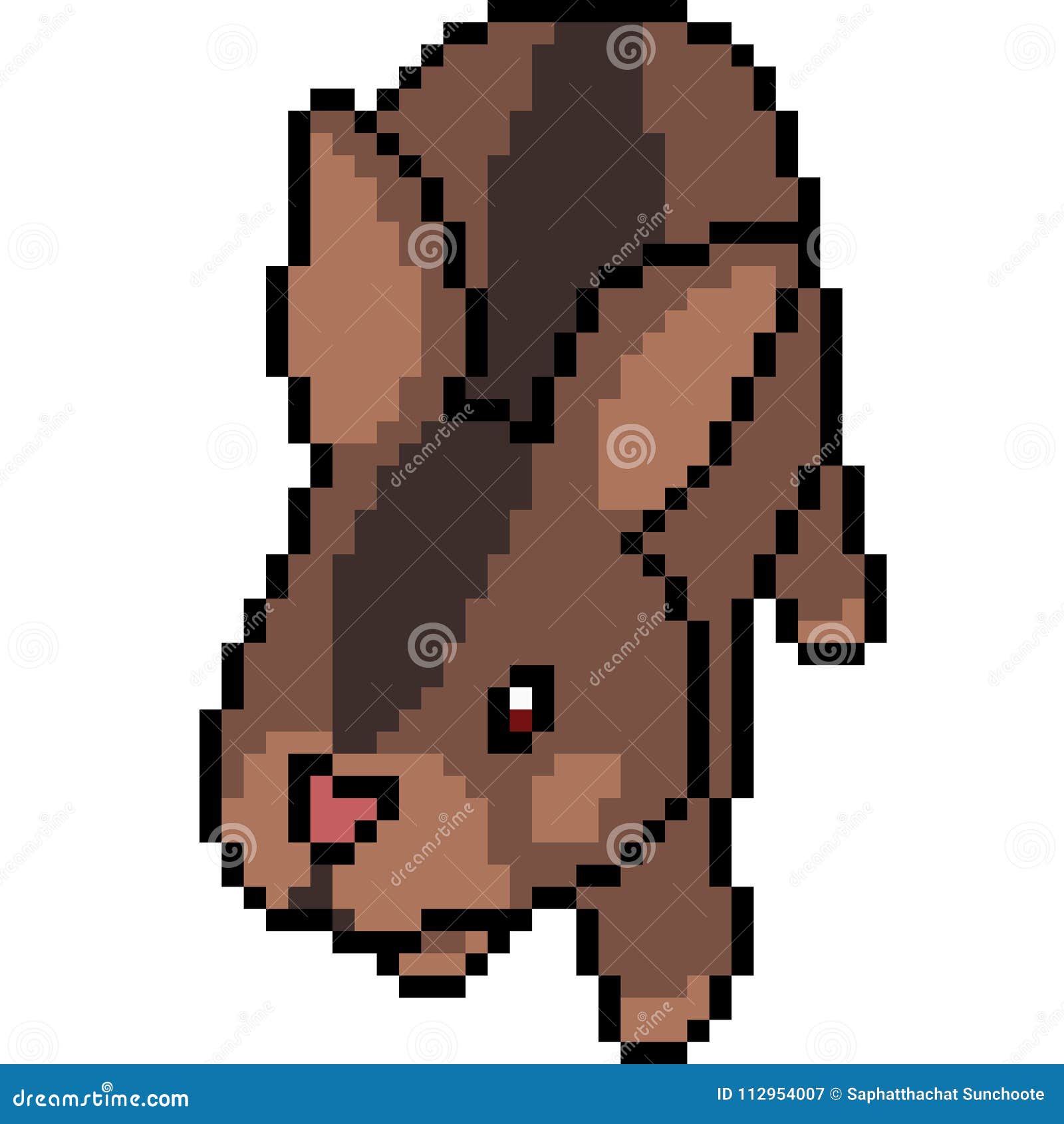Vector Pixel Art Bunny | CartoonDealer.com #112954007