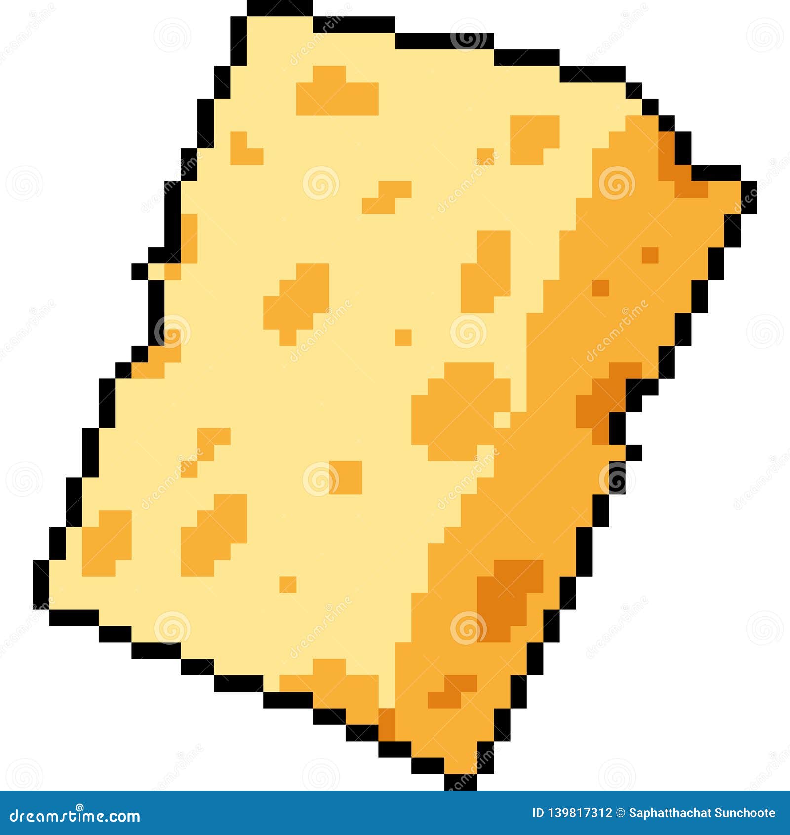 Vector pixel art butter stock vector. Illustration of vector - 139817312