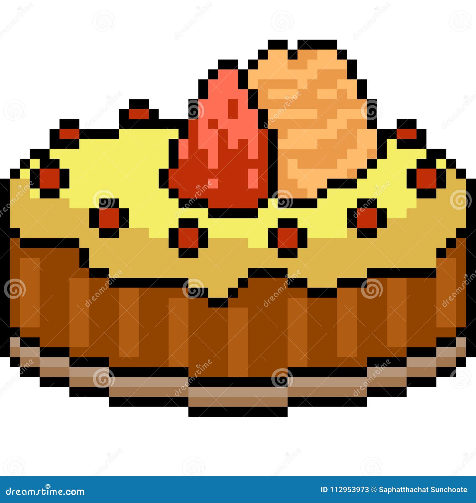 Vector pixel art cake stock vector. Illustration of cream - 112953973