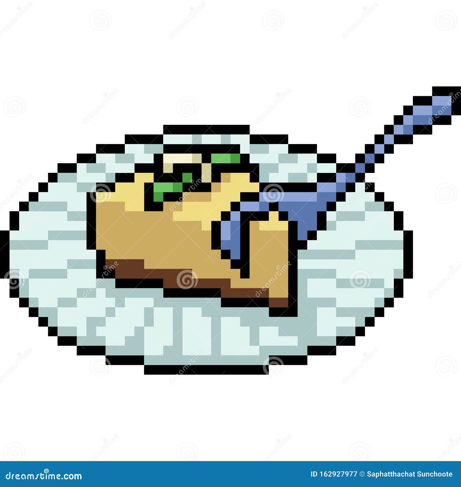 Pixel Art Restaurant Menu Icon For 8bit Game Cartoon Vector ...