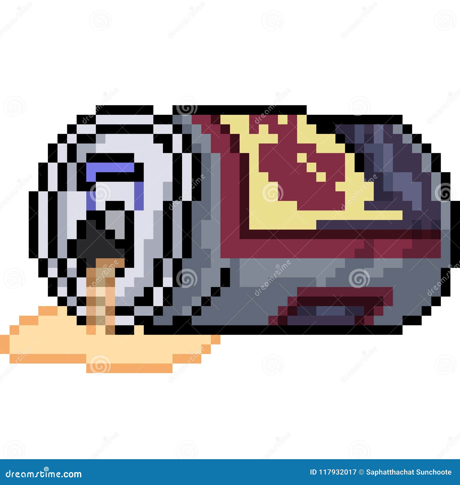 Vector Pixel Art Can Empty Junk Stock Vector - Illustration of cartoon ...