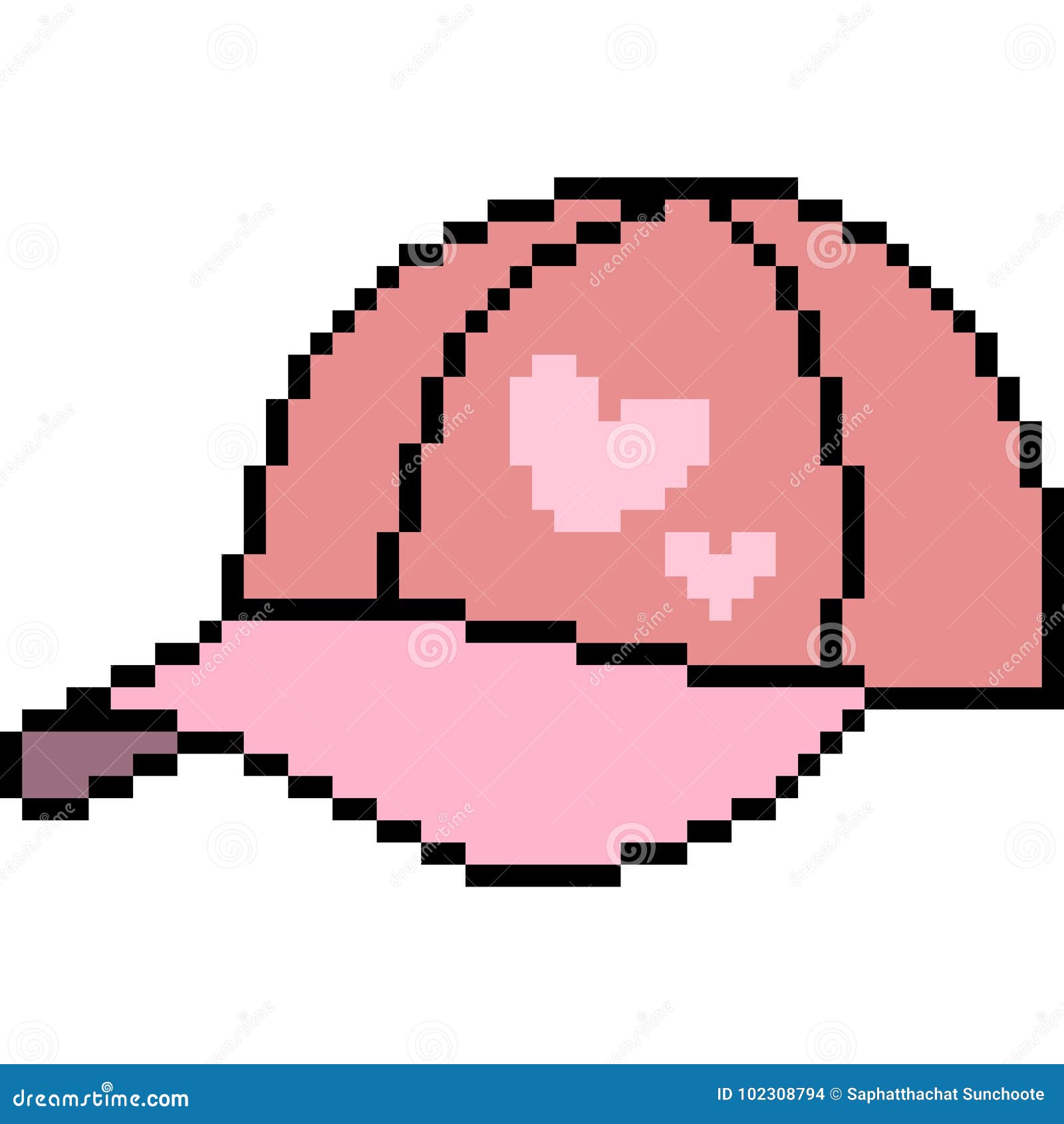 Vector pixel art cap stock vector. Illustration of pixel - 102308794