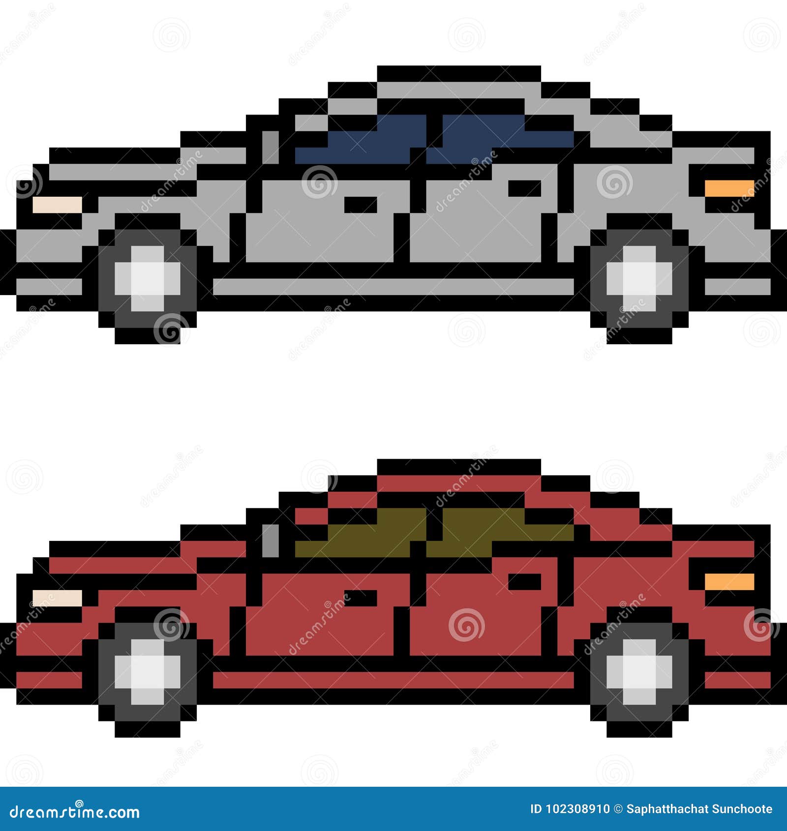 Vector pixel art car stock vector. Illustration of pixel - 102308910 Vector pixel art car stock vector. Illustration of pixel - 102308910