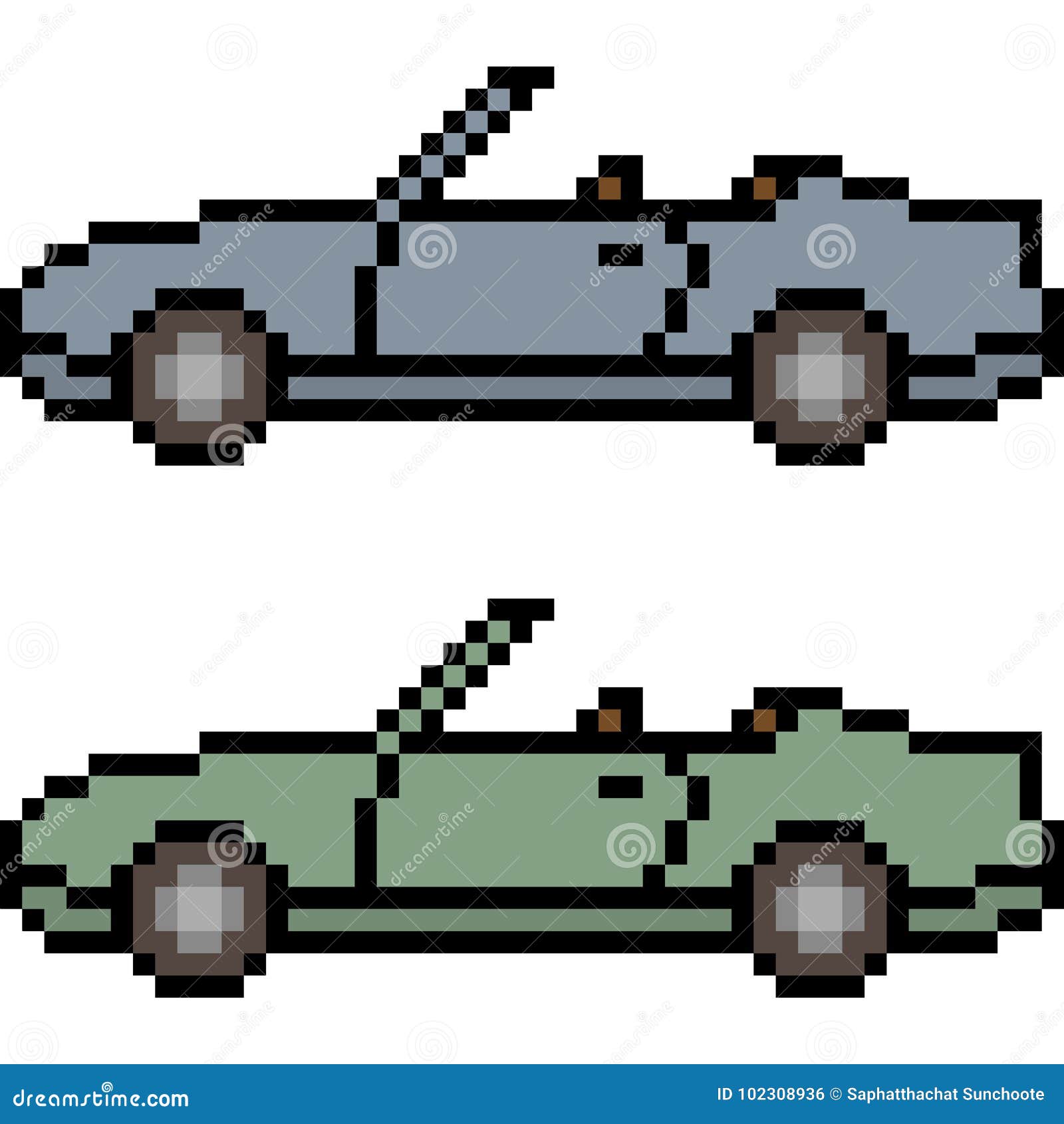 Vector pixel art car stock vector. Illustration of side - 102308936 Vector pixel art car stock vector. Illustration of side - 102308936