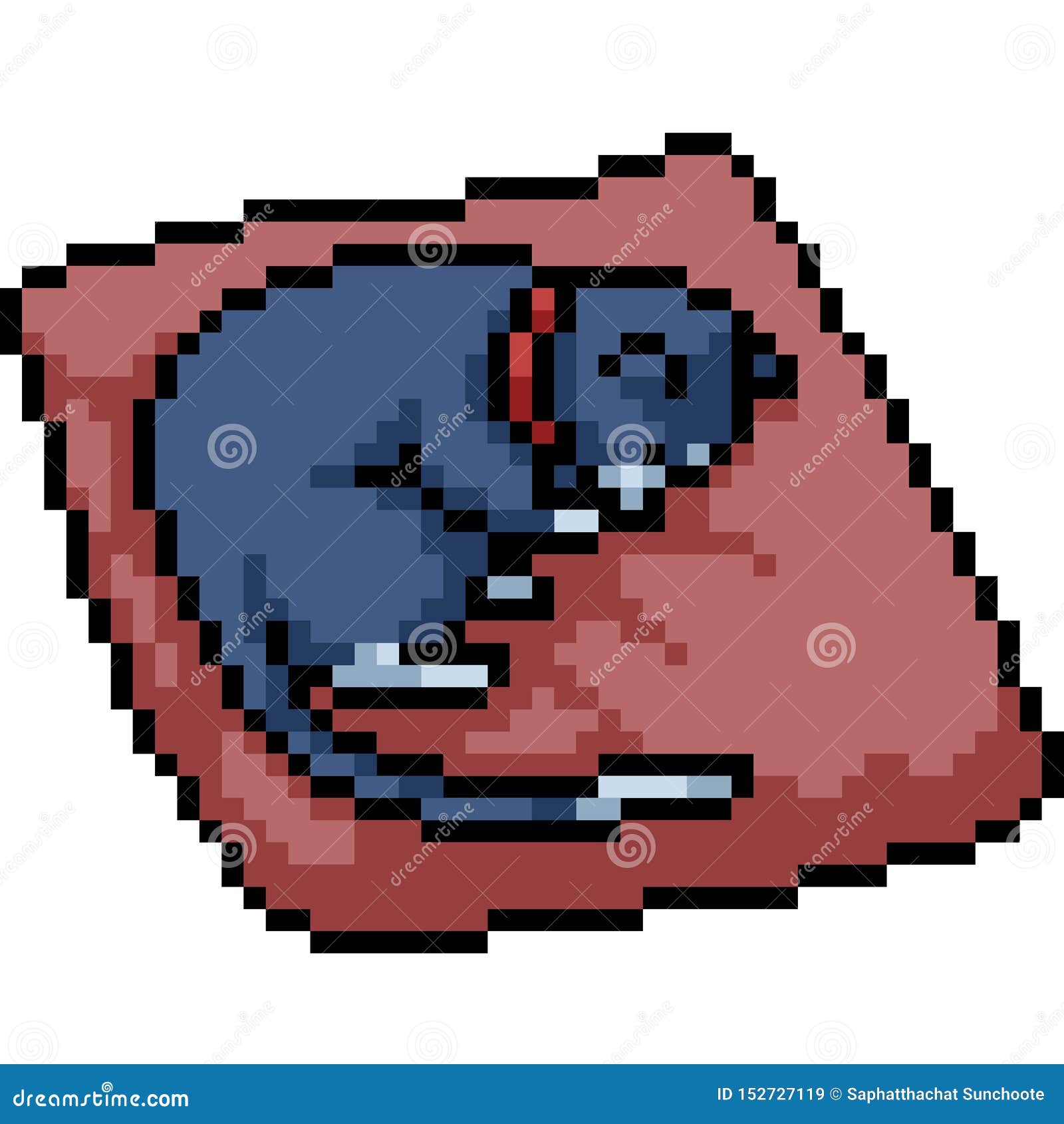 Vector pixel art cat sleep stock vector. Illustration of doodle - 152727119