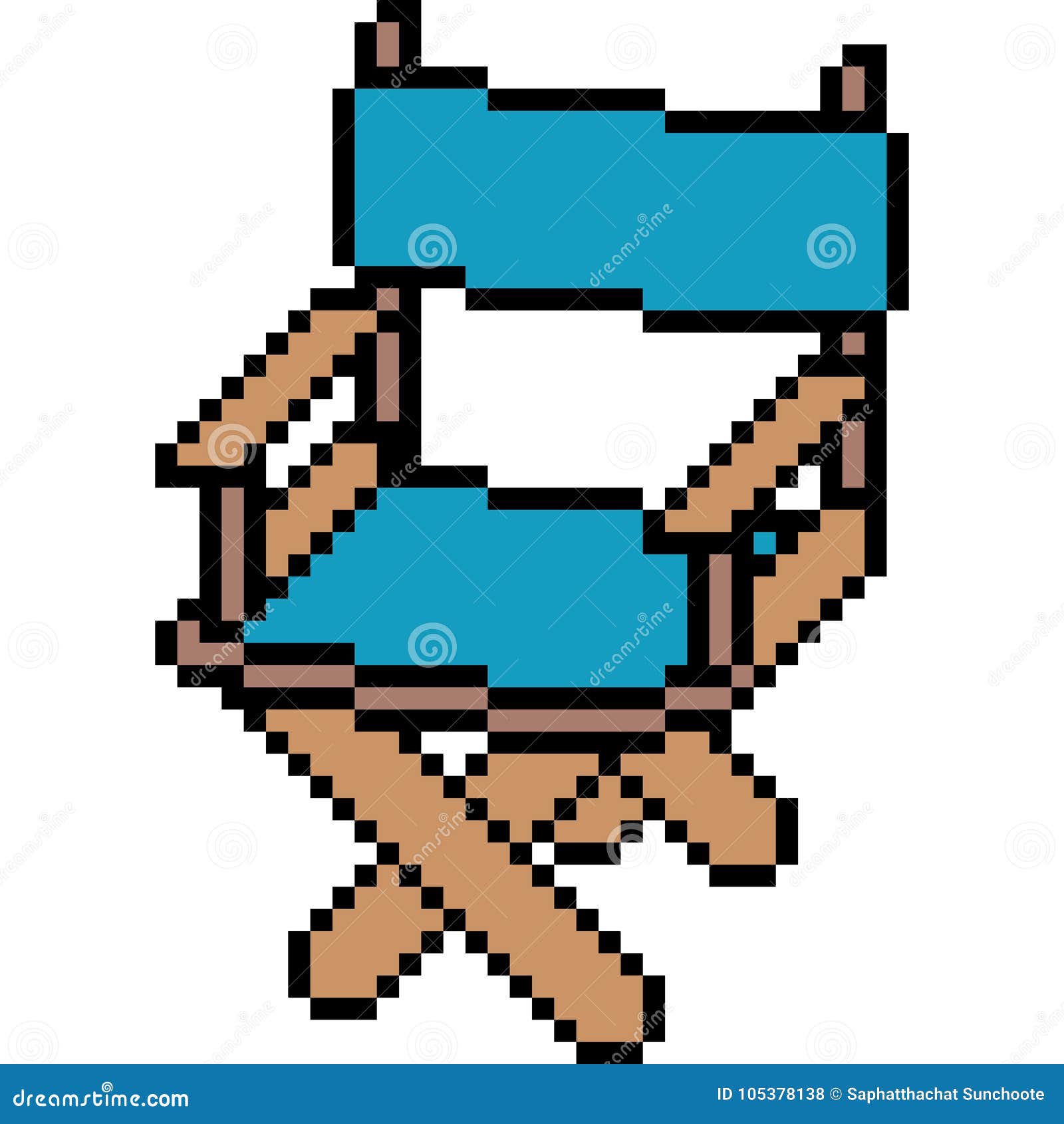 Vector pixel art chair stock vector. Illustration of vector - 105378138