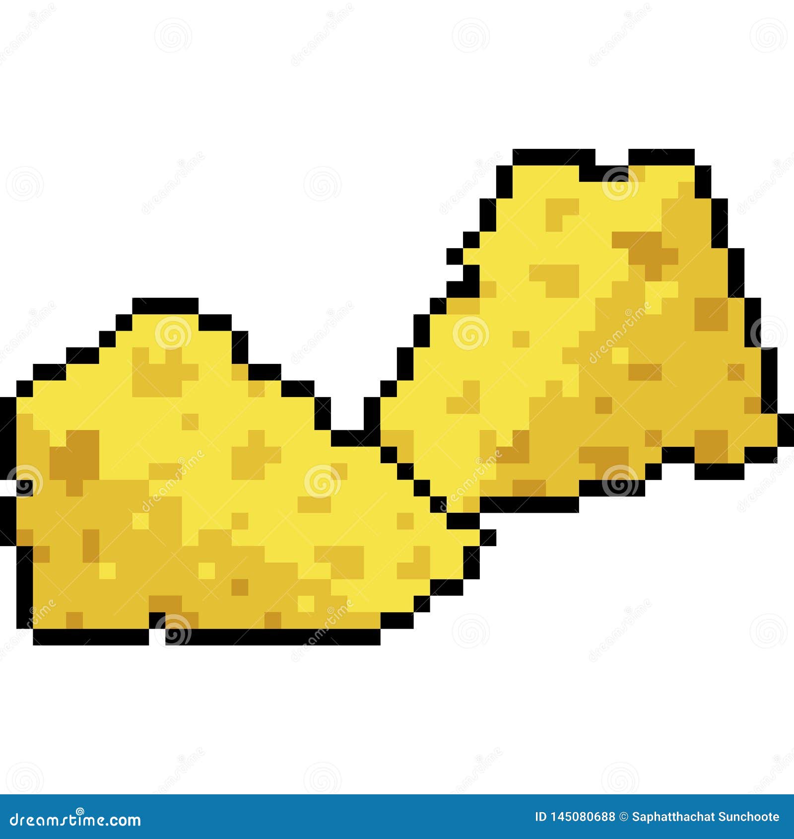 Vector Pixel Art Cheese Piece Stock Vector - Illustration of white ...