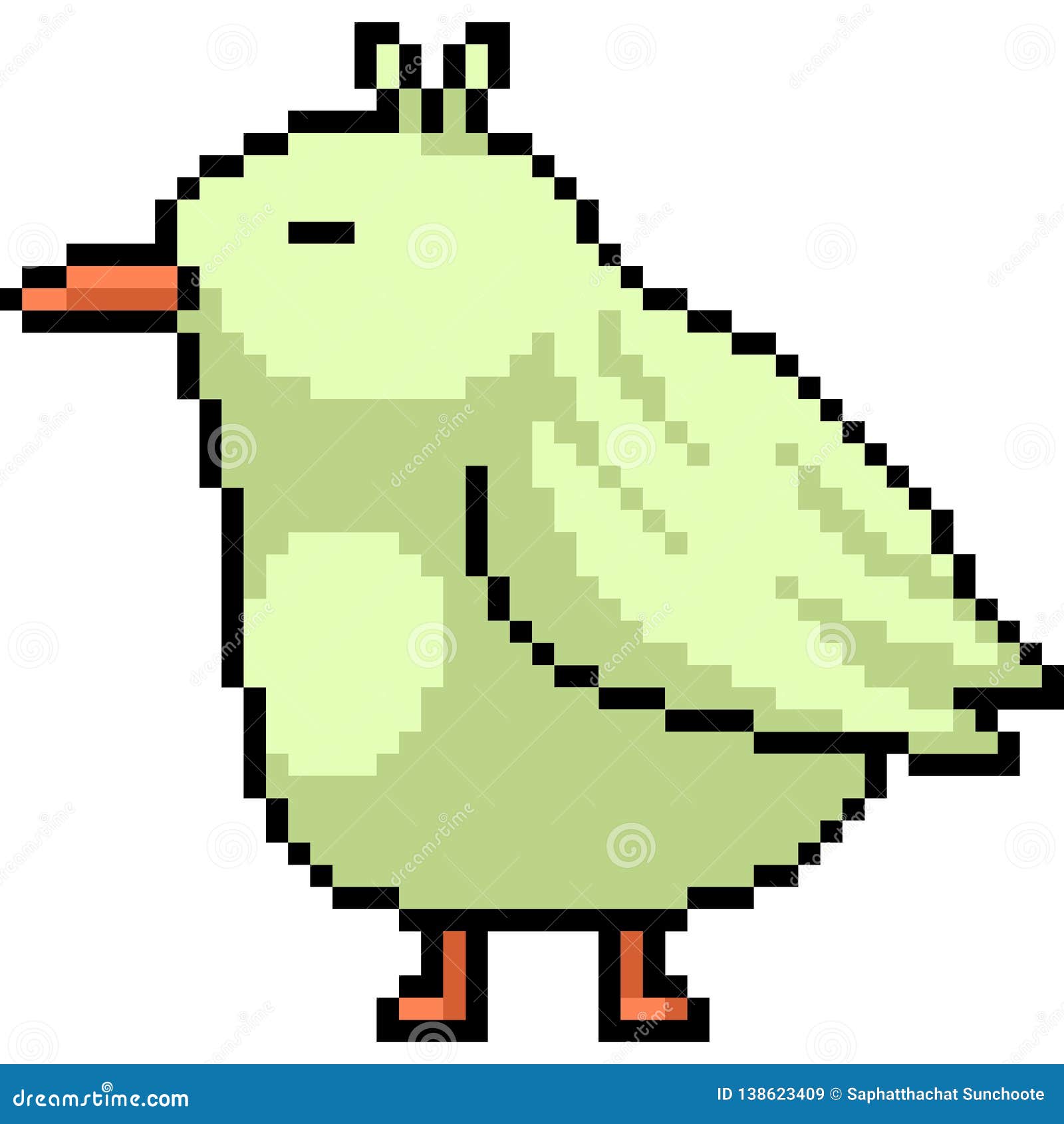 Pixel Art Chick. Farm Animal For Game Design Vector Illustration ...