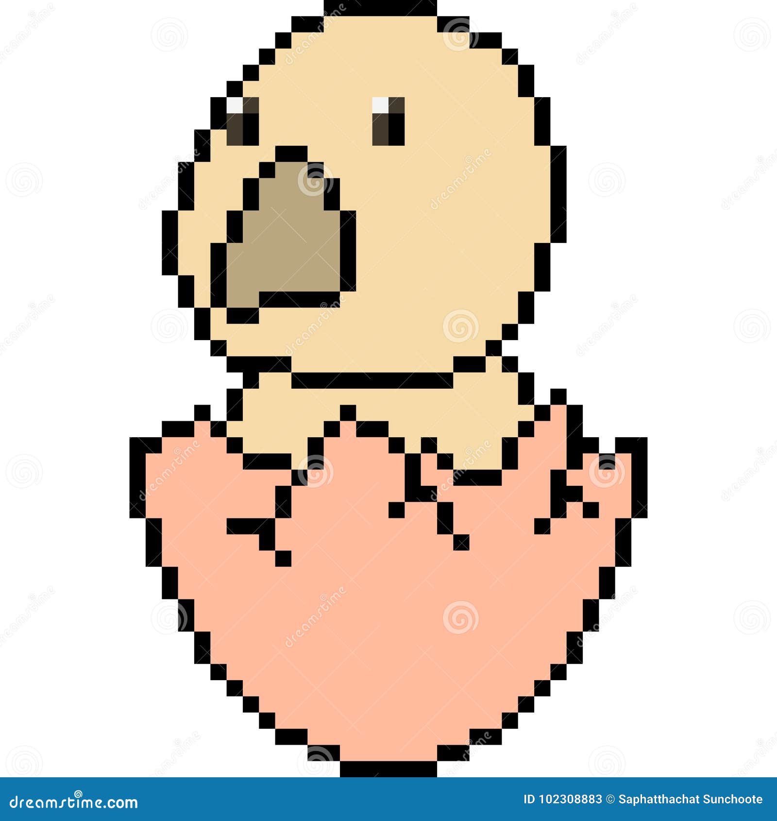 Pixel Art Of The Bare Footstep Logo. Vector Illustration ...