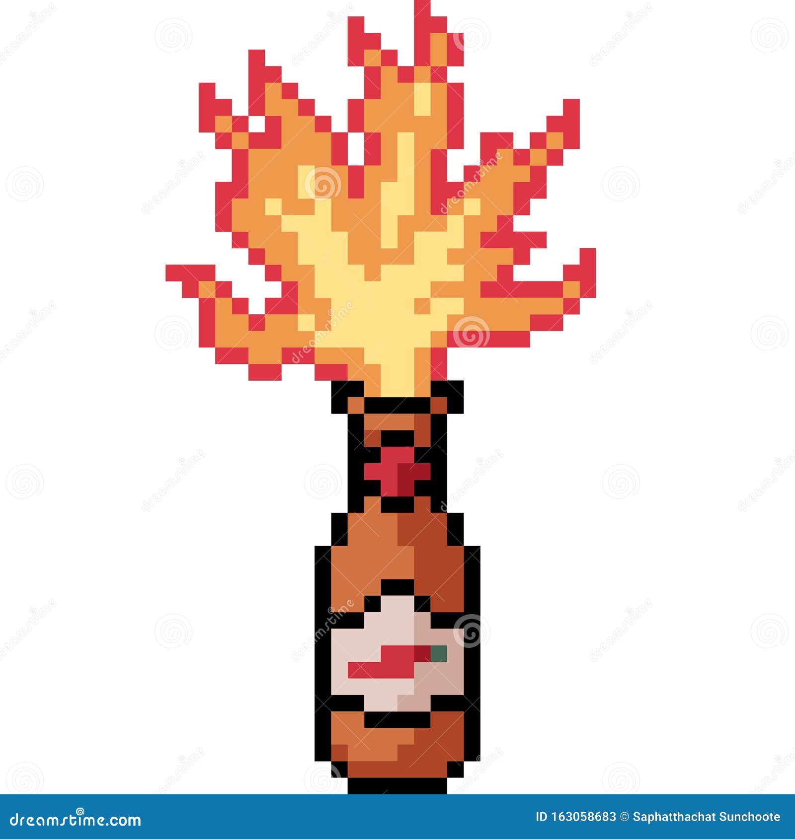 Vector Pixel Art Chili Sauce Stock Vector - Illustration of doodle ...