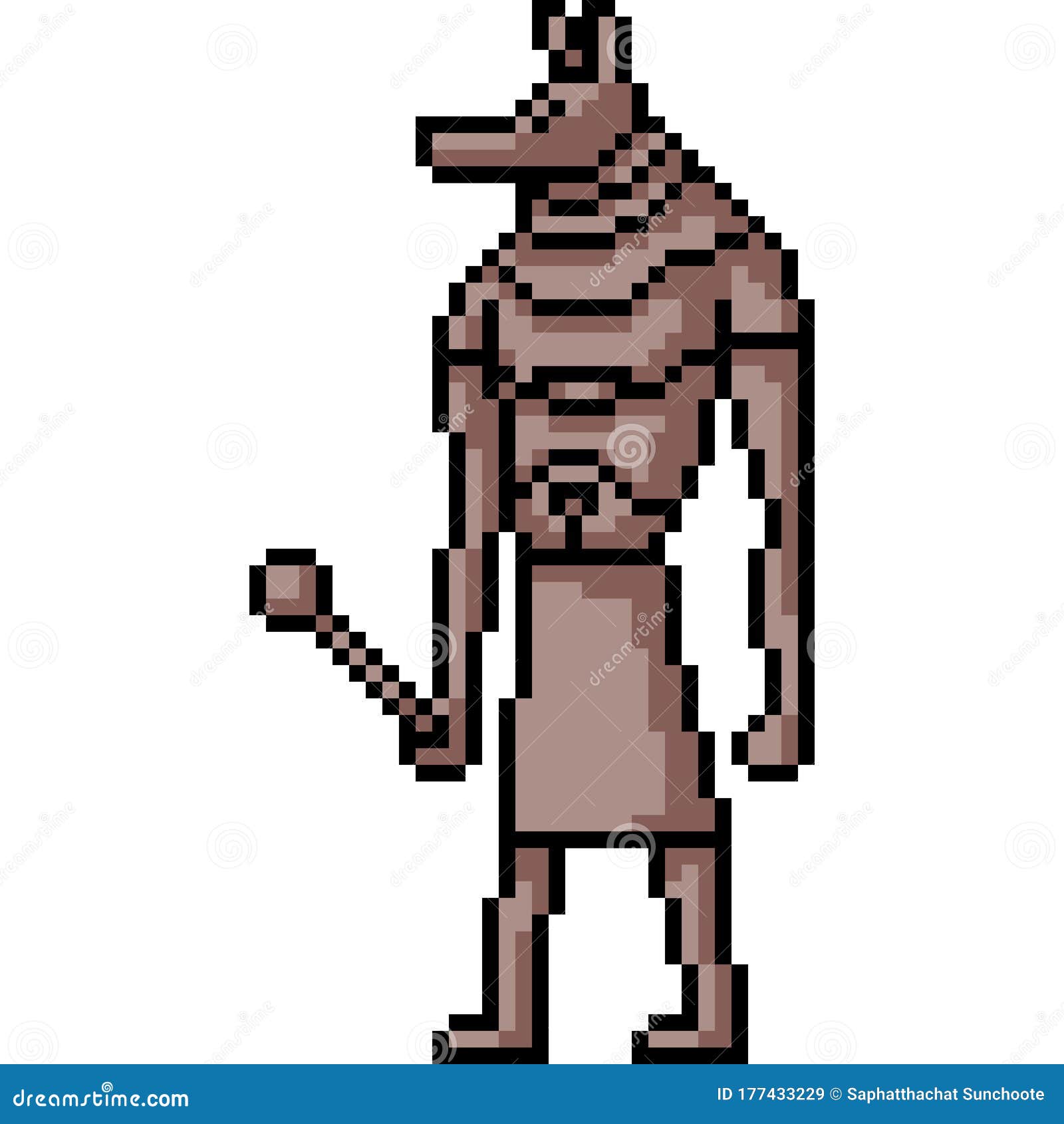 Vector Pixel Art Clay Sculpture Stock Vector - Illustration of monster ...