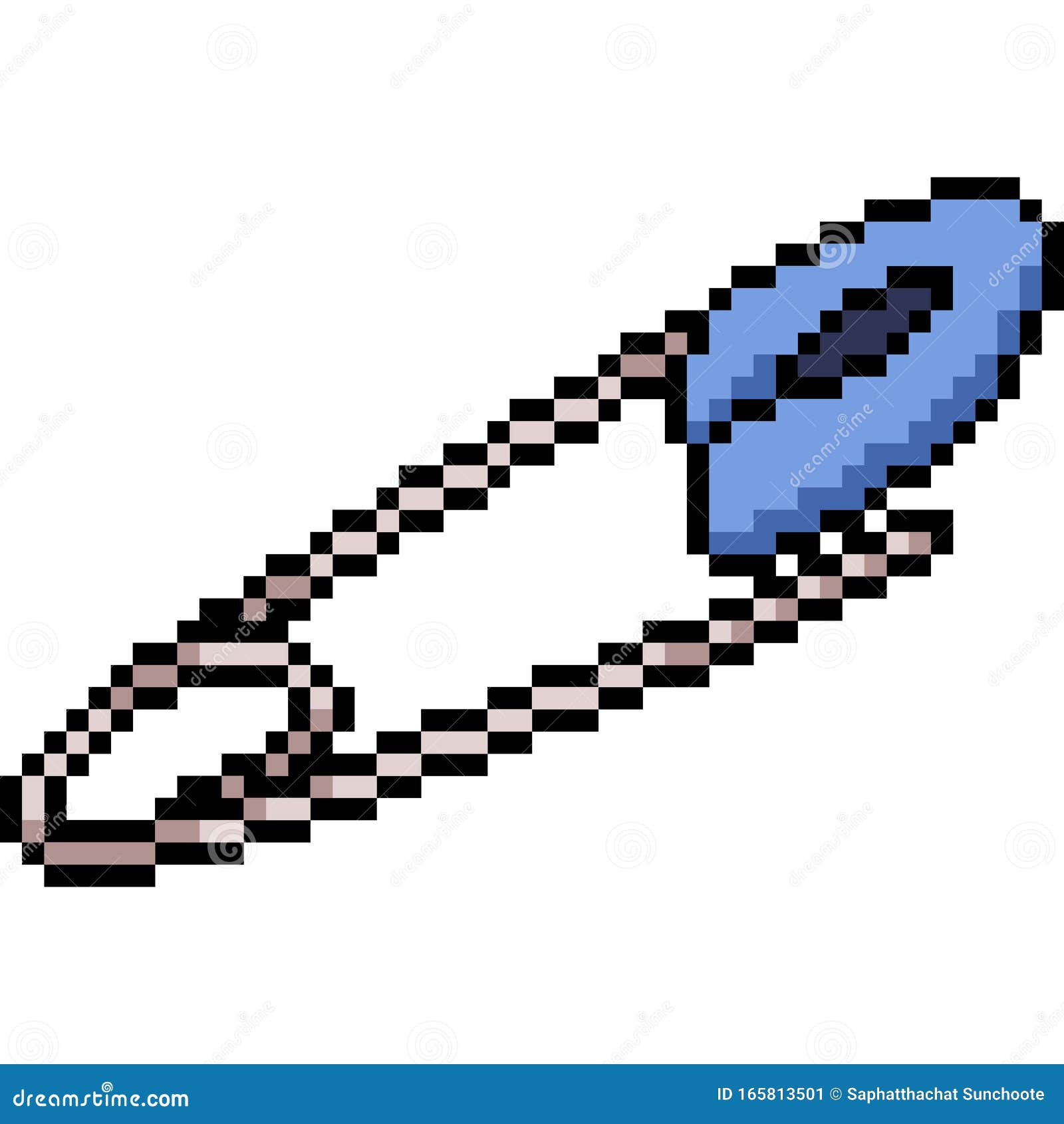 Vector pixel art clip stock vector. Illustration of cartoon - 165813501