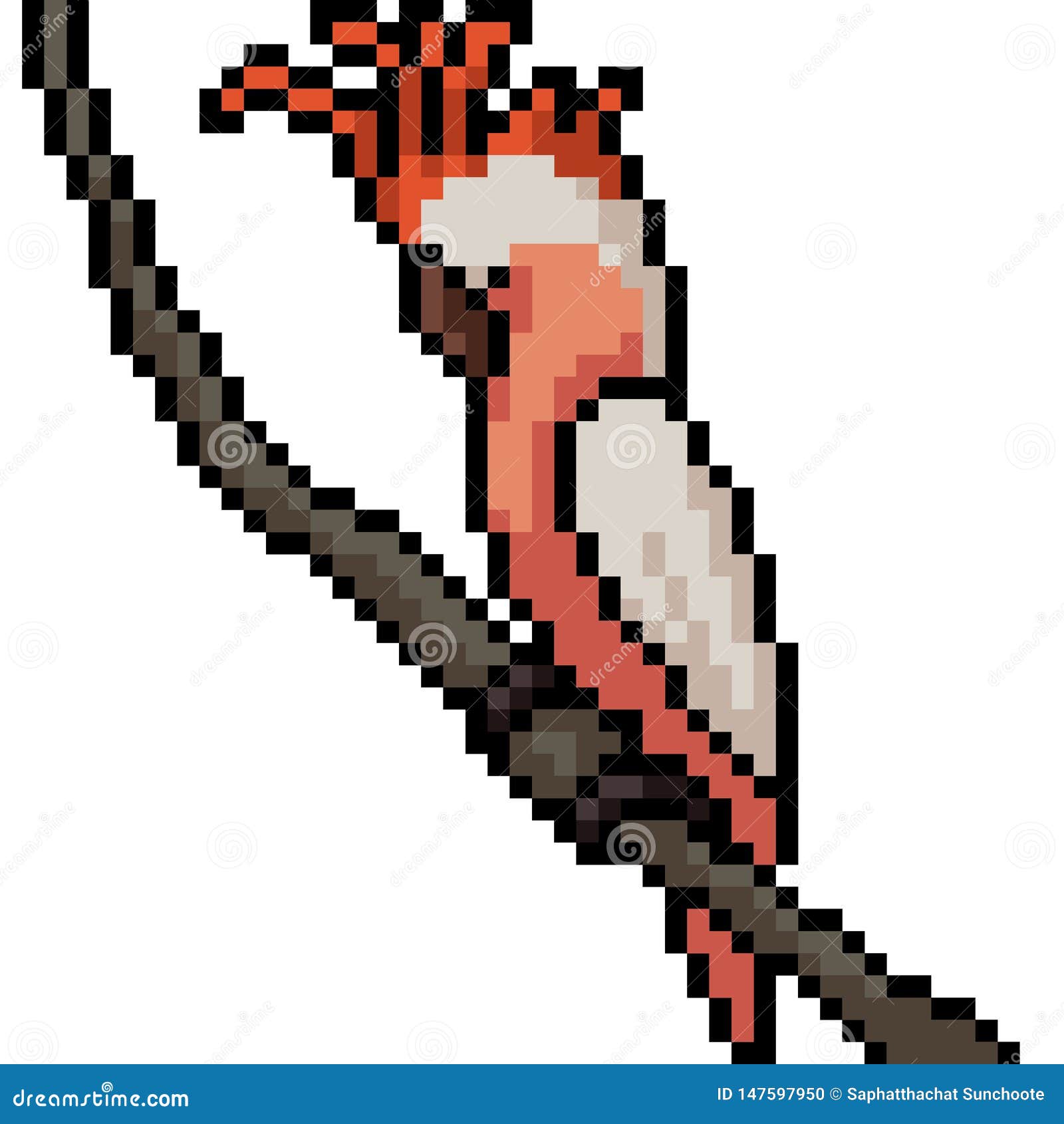 Vector Pixel Art Colorful Bird Stock Vector - Illustration of white ...