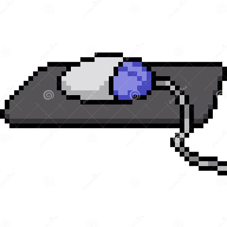 Vector Pixel Art Computer Mouse Stock Vector - Illustration of mouse ...