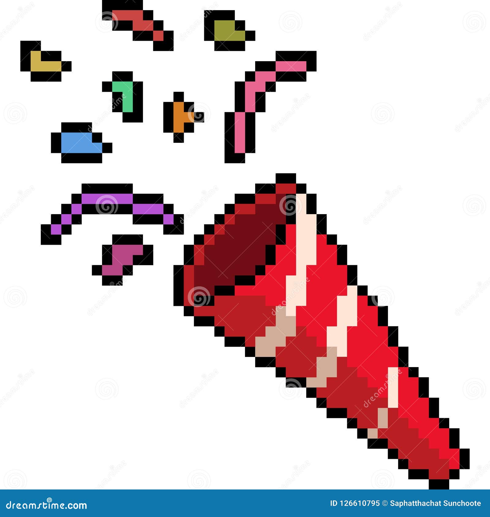 Vector pixel art confetti stock vector. Illustration of cone - 126610795 Vector pixel art confetti stock vector. Illustration of cone - 126610795