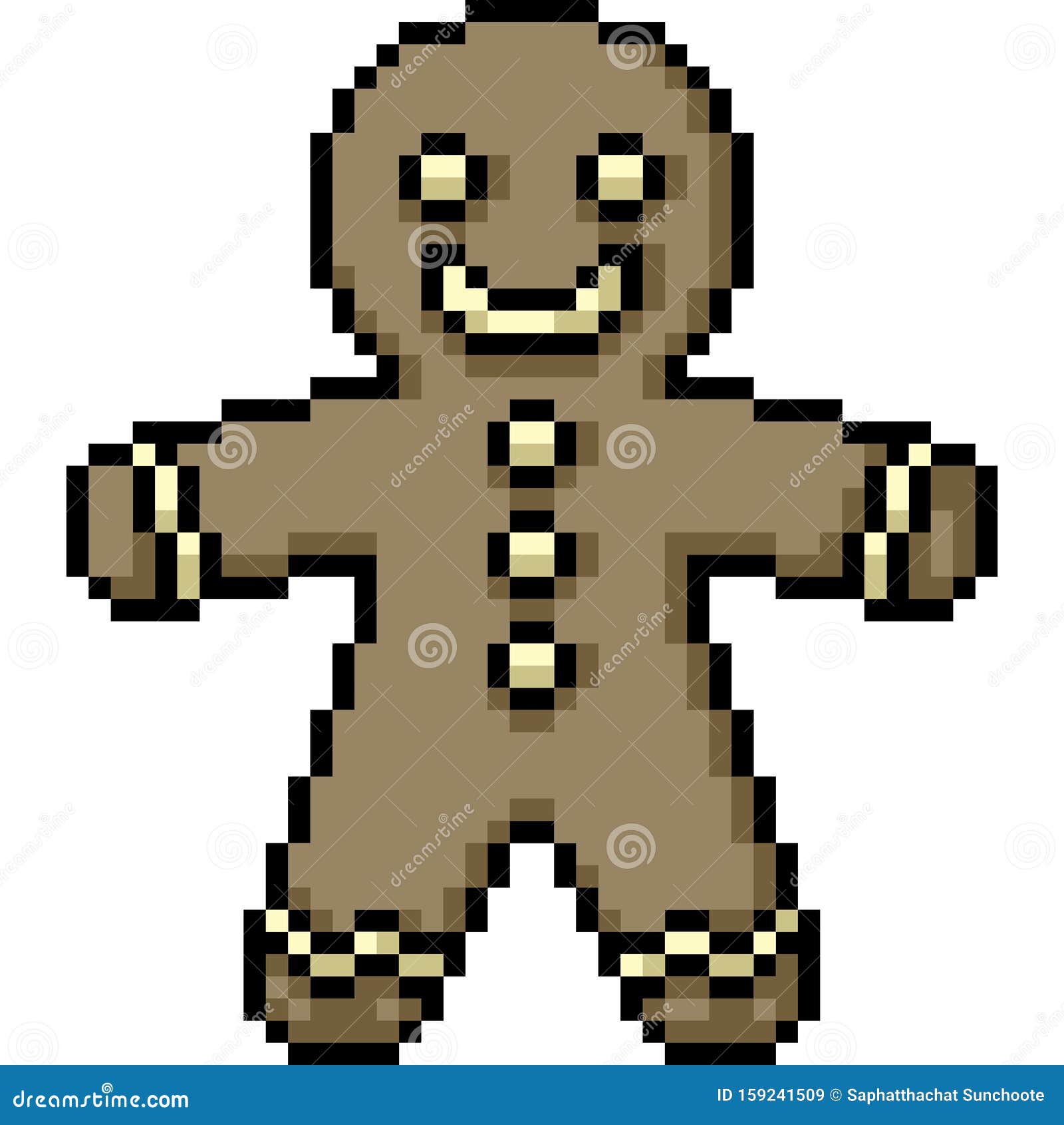 Vector pixel art cookie stock vector. Illustration of cookie - 159241509