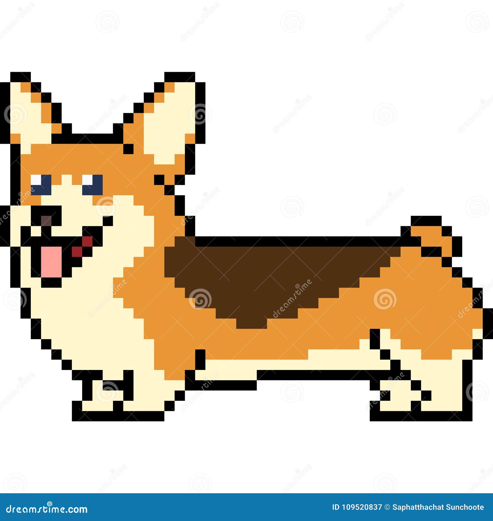 Vector Pixel Art Corgi Long Stock Vector - Illustration of stand ... Vector Pixel Art Corgi Long Stock Vector - Illustration of stand ...