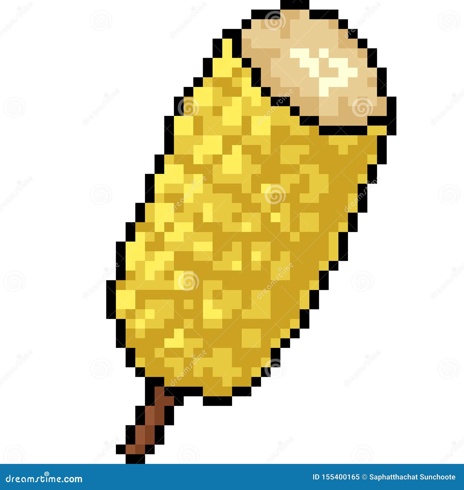 Vector Pixel Art Corn Stick Stock Vector - Illustration of icon ... Vector Pixel Art Corn Stick Stock Vector - Illustration of icon ...