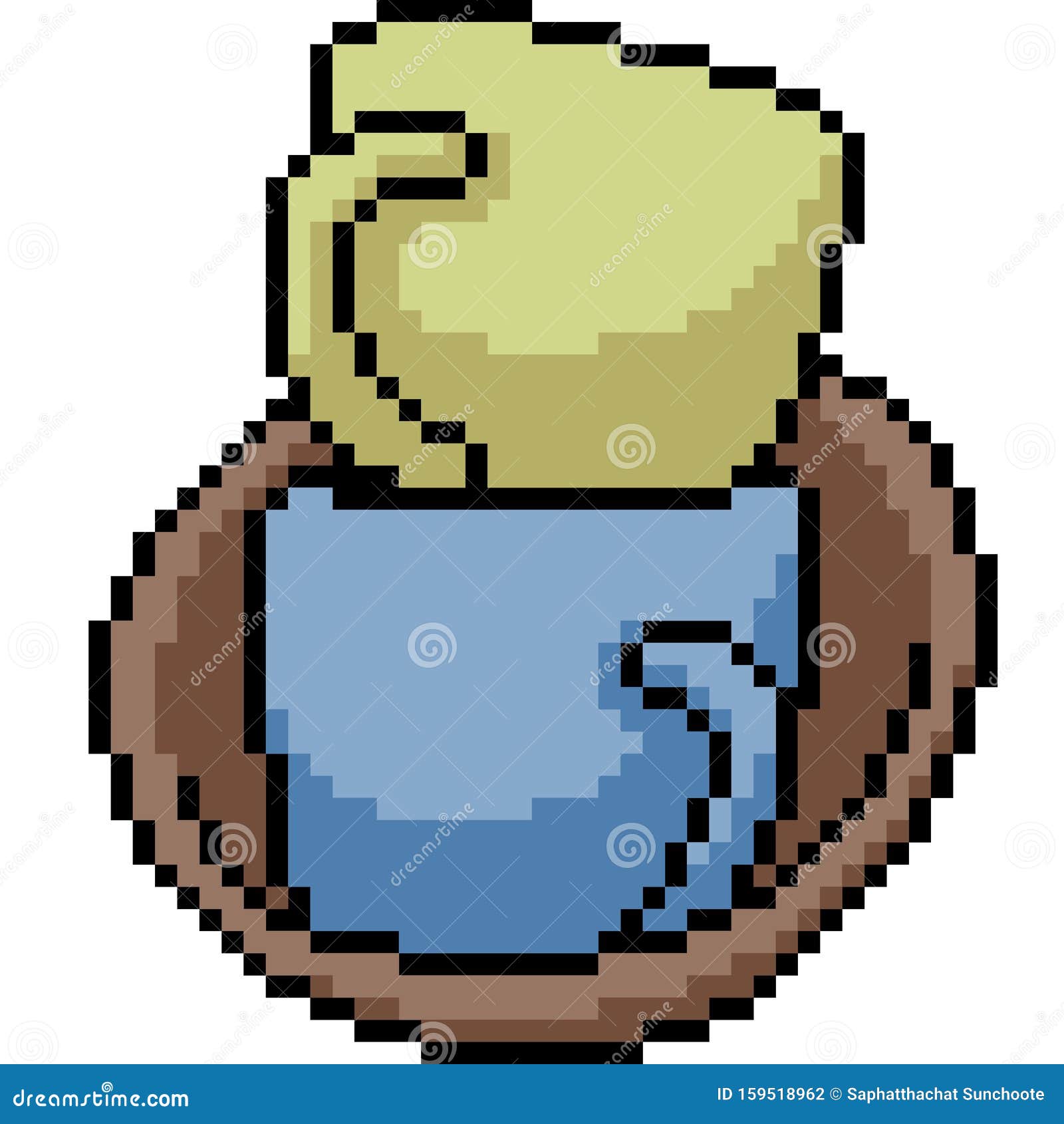 Vector pixel art cup stock vector. Illustration of abstract - 159518962