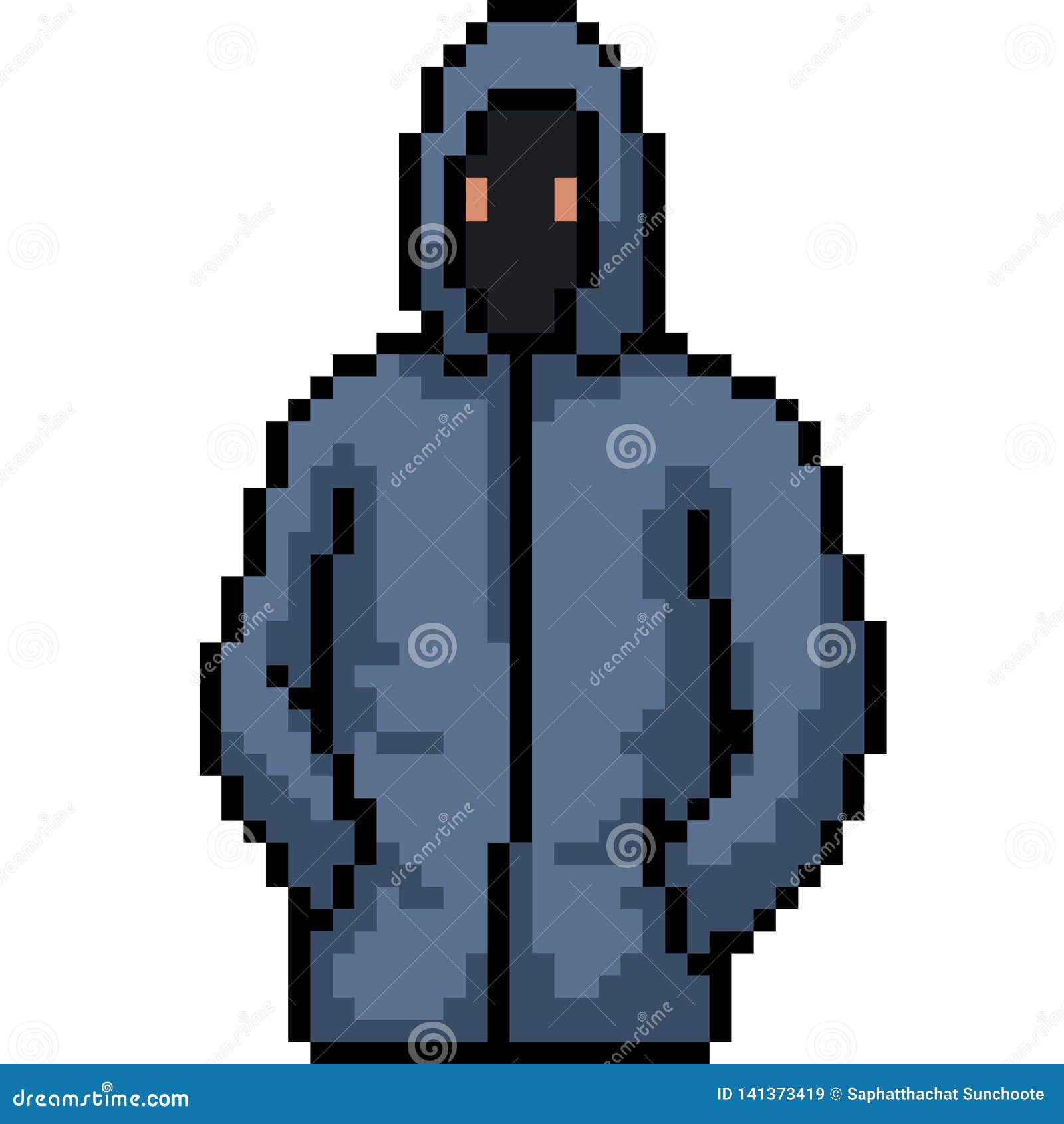 Vector Pixel Art Dark Sweater Stock Vector - Illustration of shirt ...