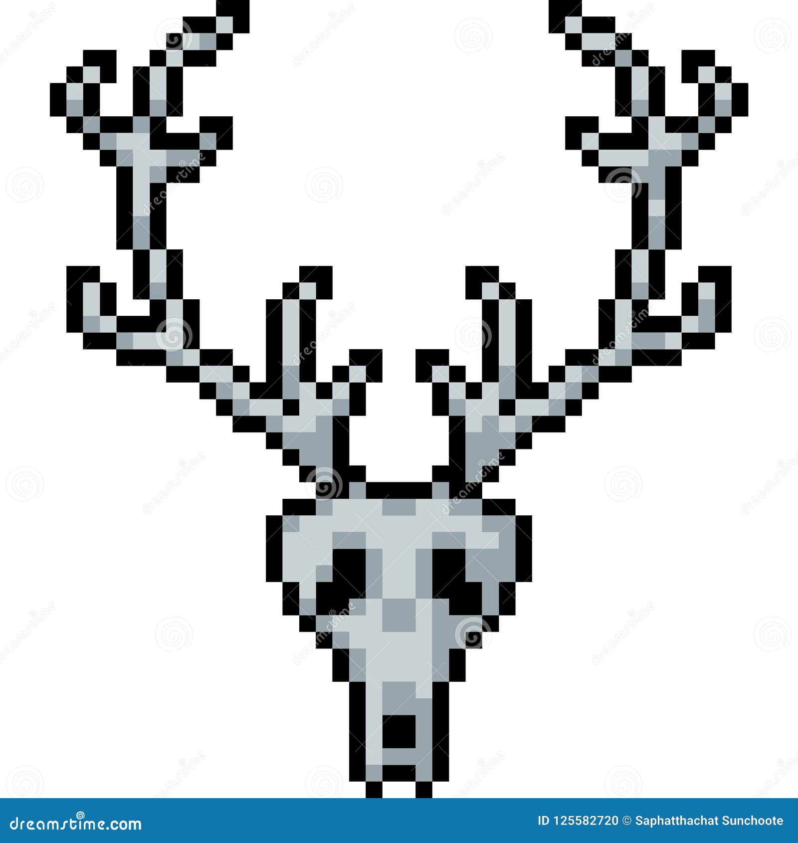 Skull Pixel Art Seamless Pattern. Head Of Skeleton Pixelated Background ...