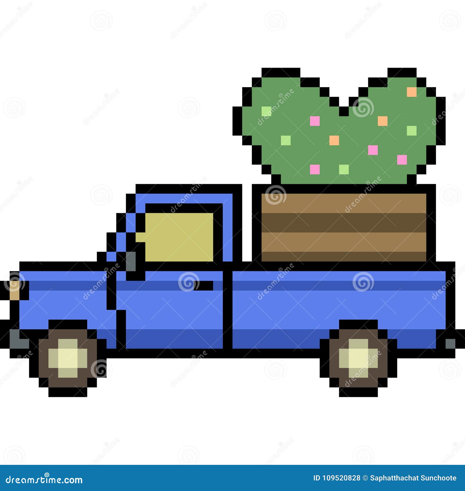 Vector Pixel Art Delivery Pick Up Stock Vector - Illustration of ...