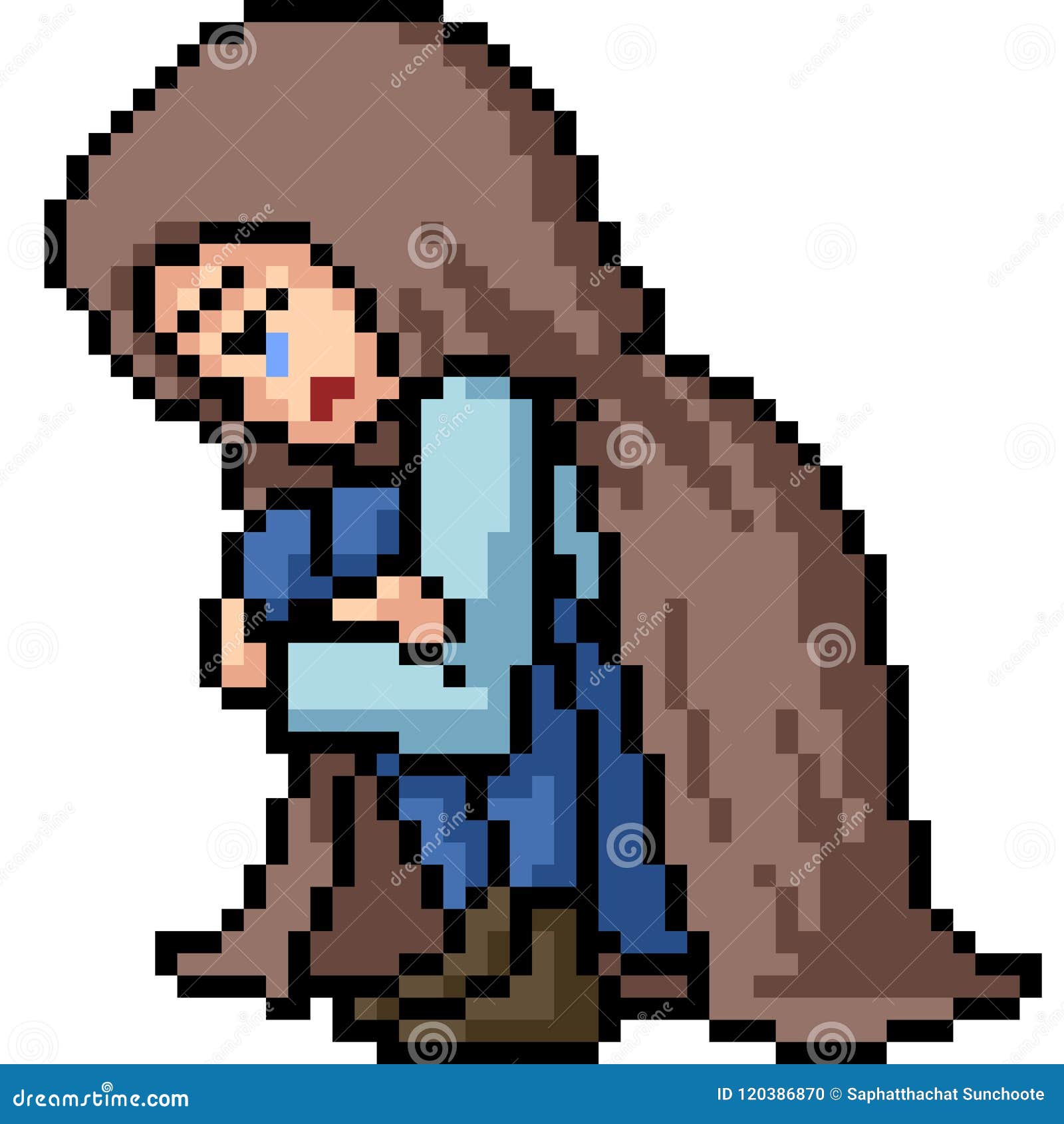 Vector Pixel Art Depression Stock Vector - Illustration of feeling ...