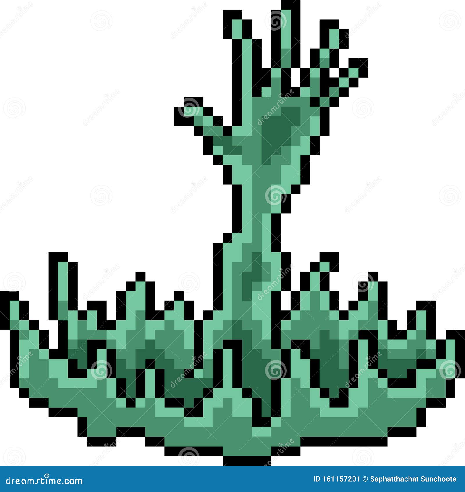 Vector Pixel Art Devil Hand Stock Vector - Illustration of isolated ...