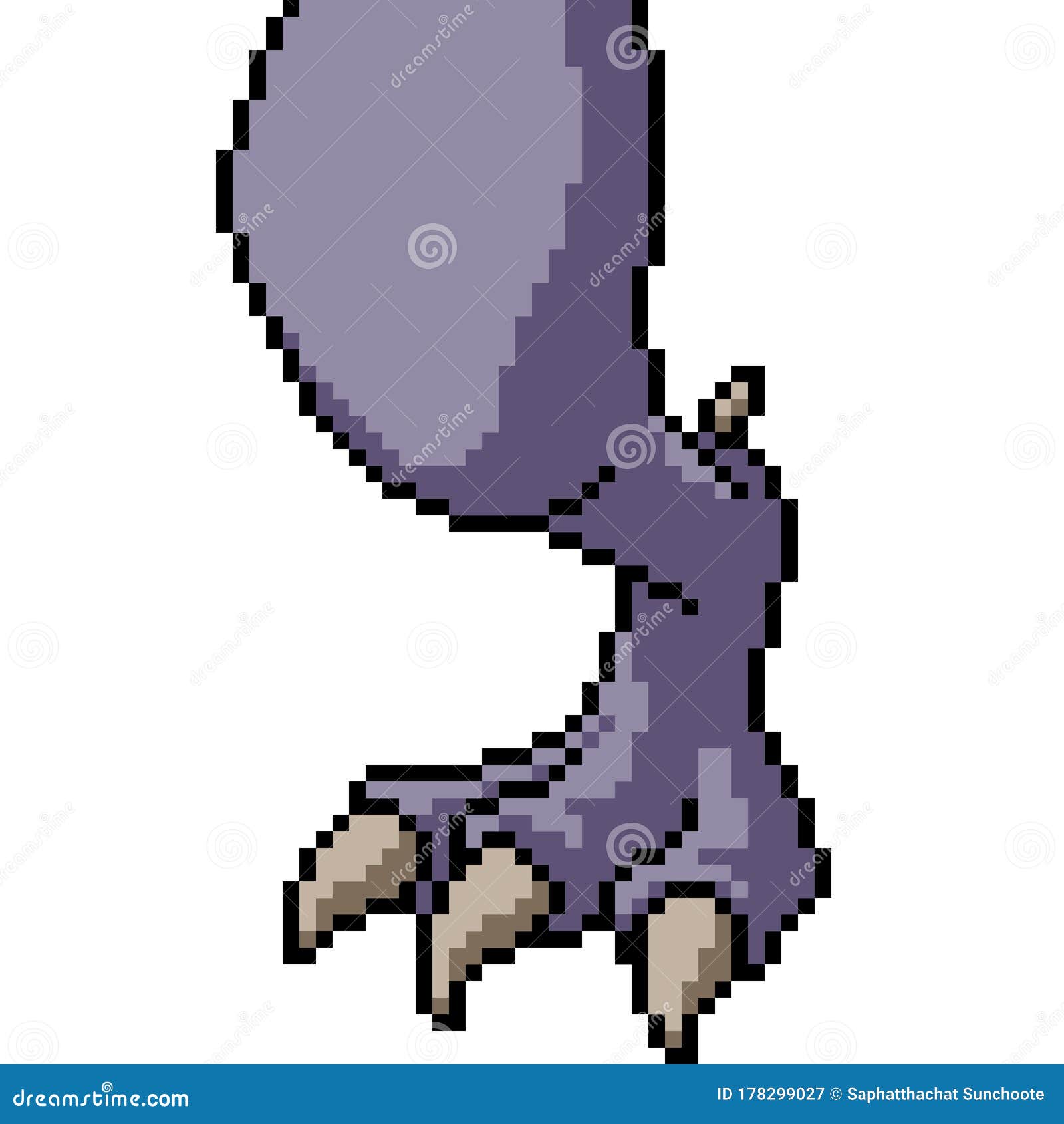 Vector Pixel Art Dinosaur Leg Stock Vector - Illustration of pixel ...